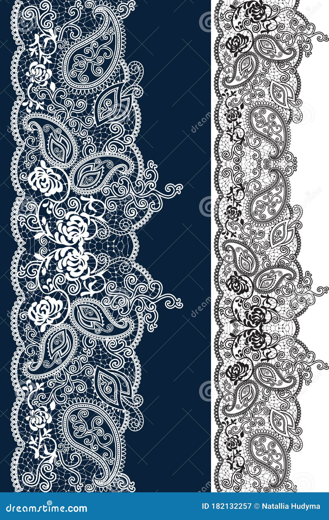Seamless lace stock vector. Illustration of romantic - 182132257