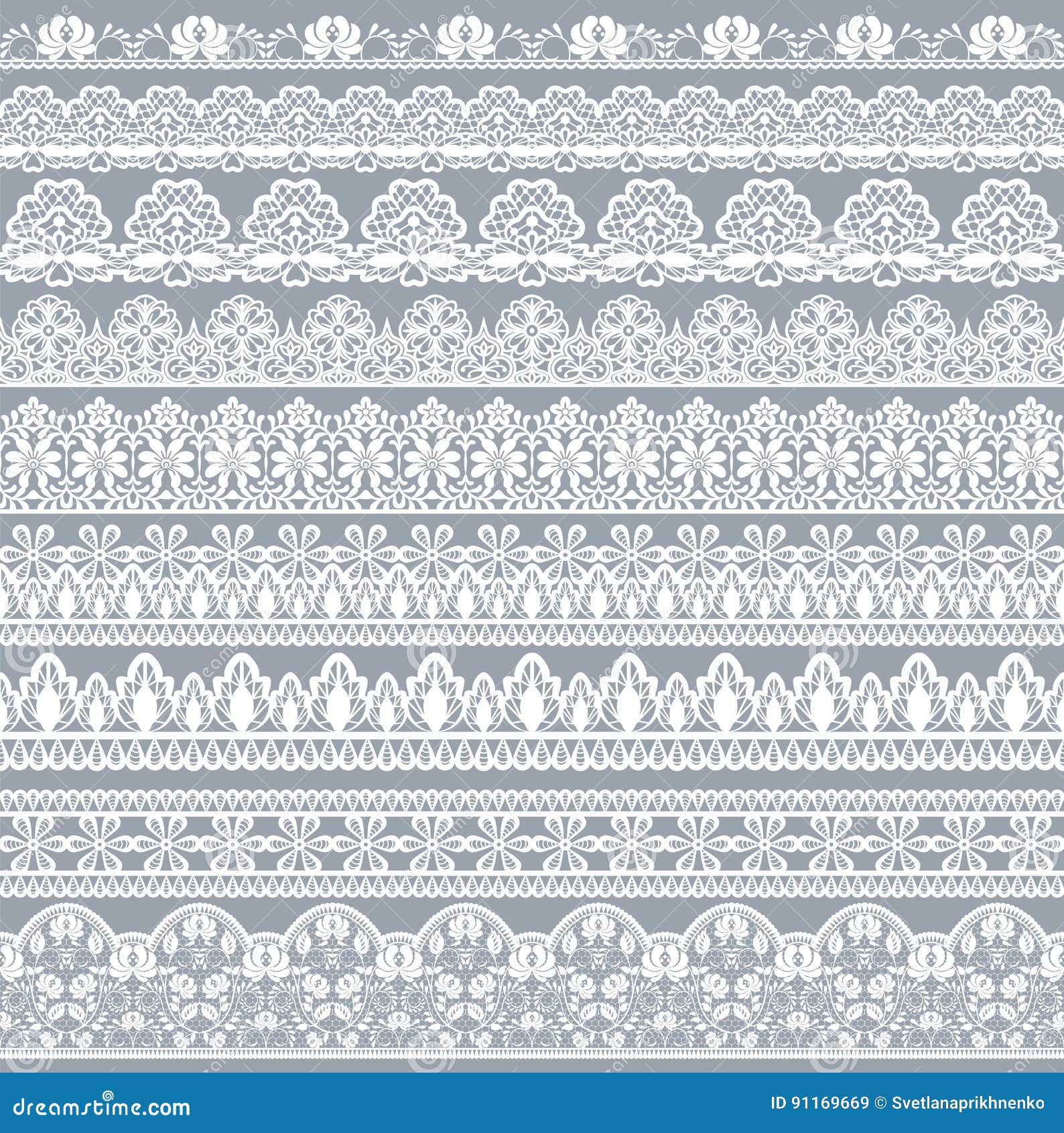 Seamless lace border stock vector. Illustration of wallpaper - 91169669