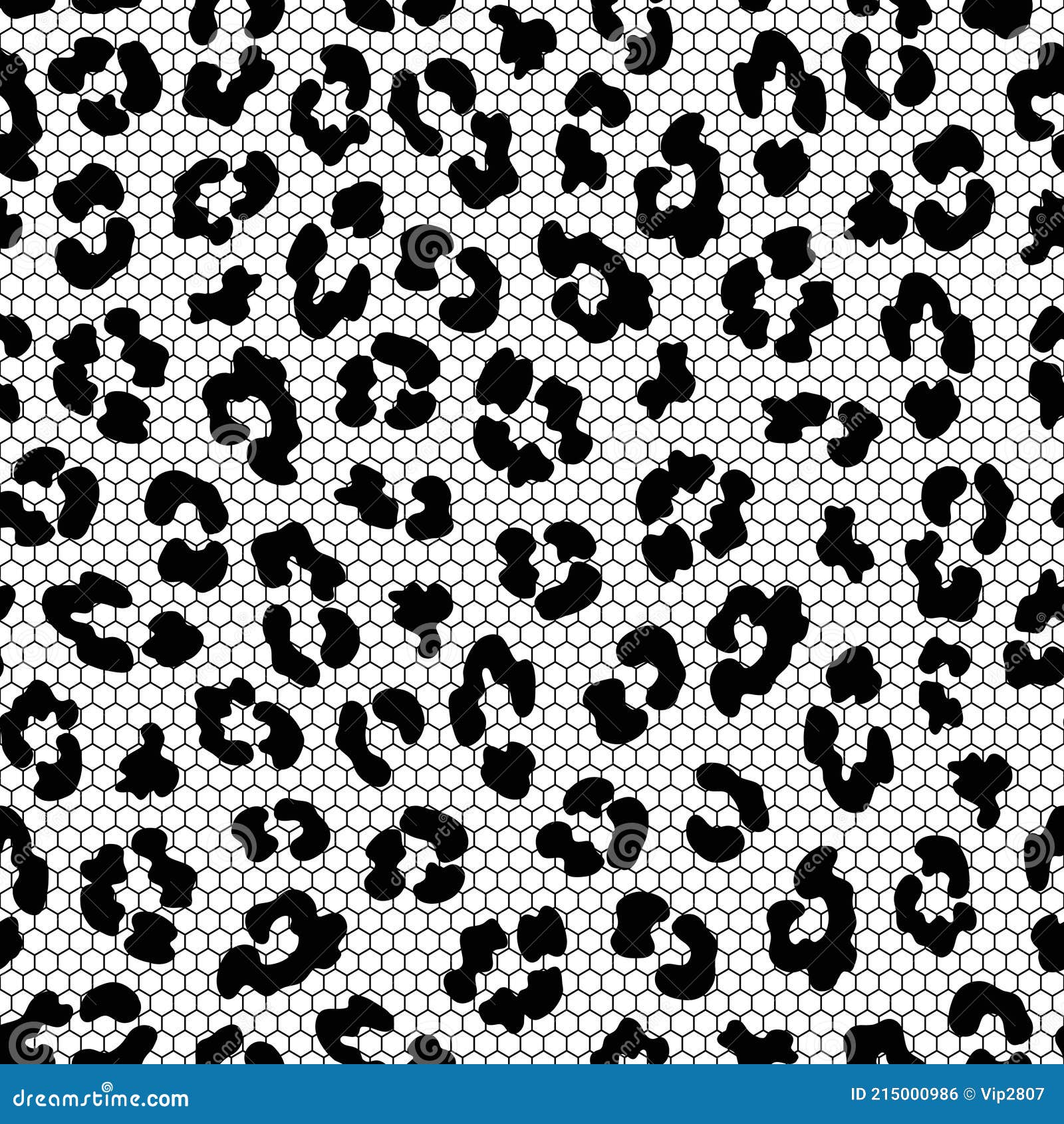 Seamless Lace Fabric Pattern. Black Mesh with a Leopard Print on a ...