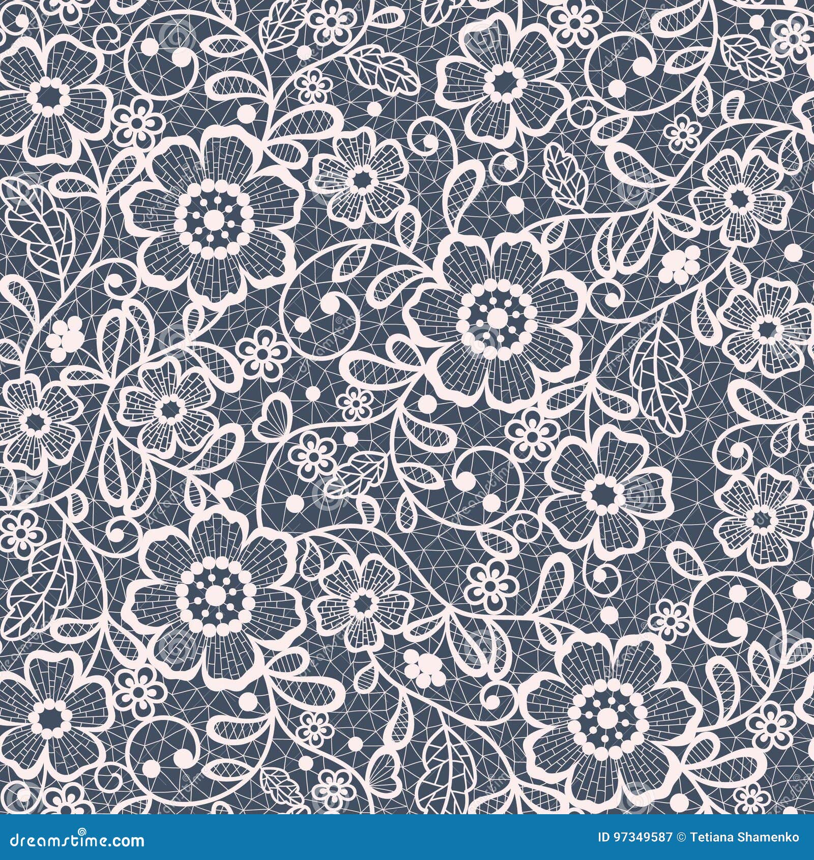 Seamless Lace Floral Background Stock Vector - Illustration of holiday ...