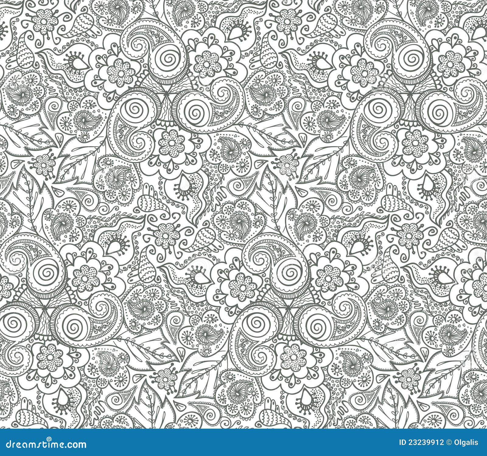 Seamless lace pattern stock illustration. Illustration of doodle - 23239912