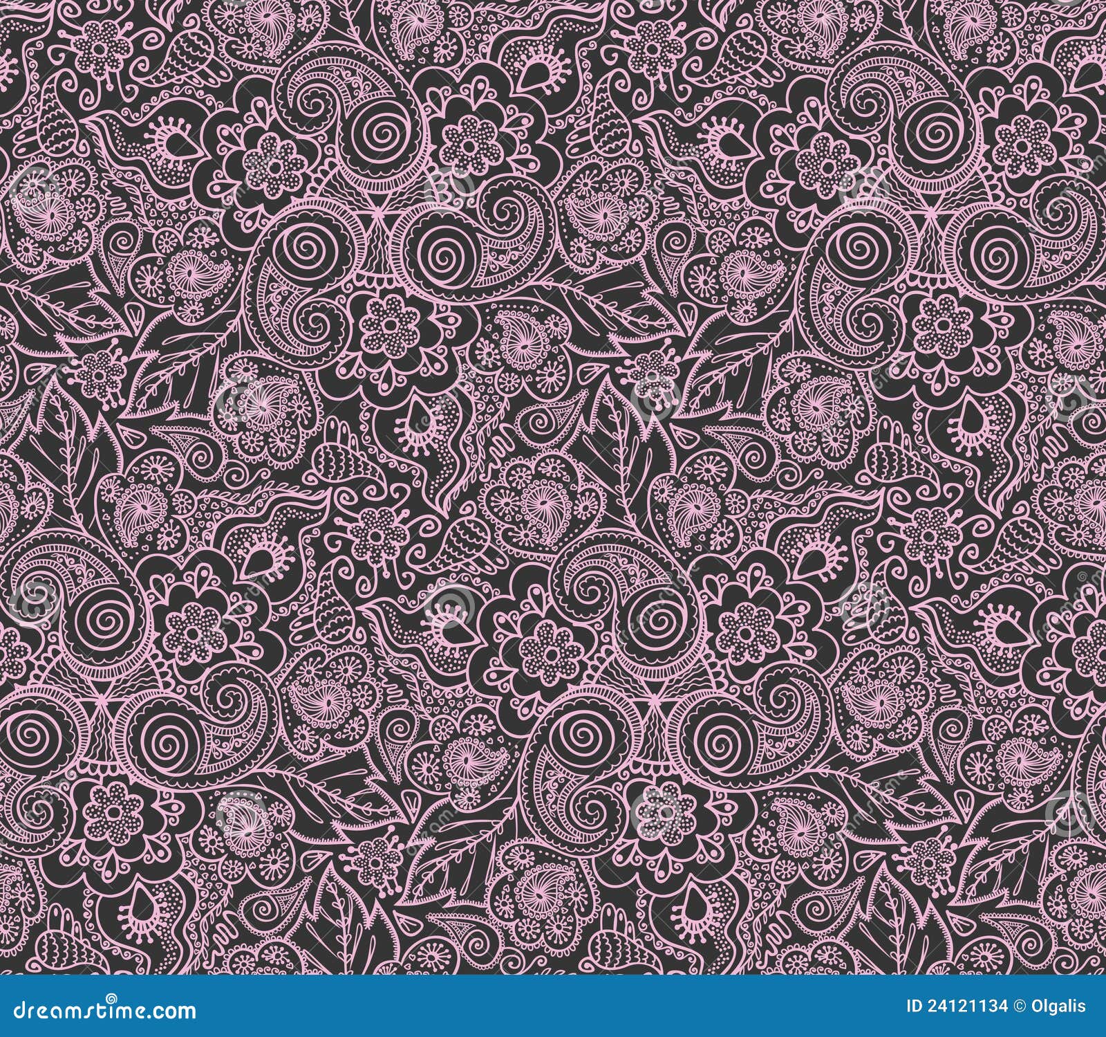 Seamless lace pattern stock illustration. Illustration of ornament ...