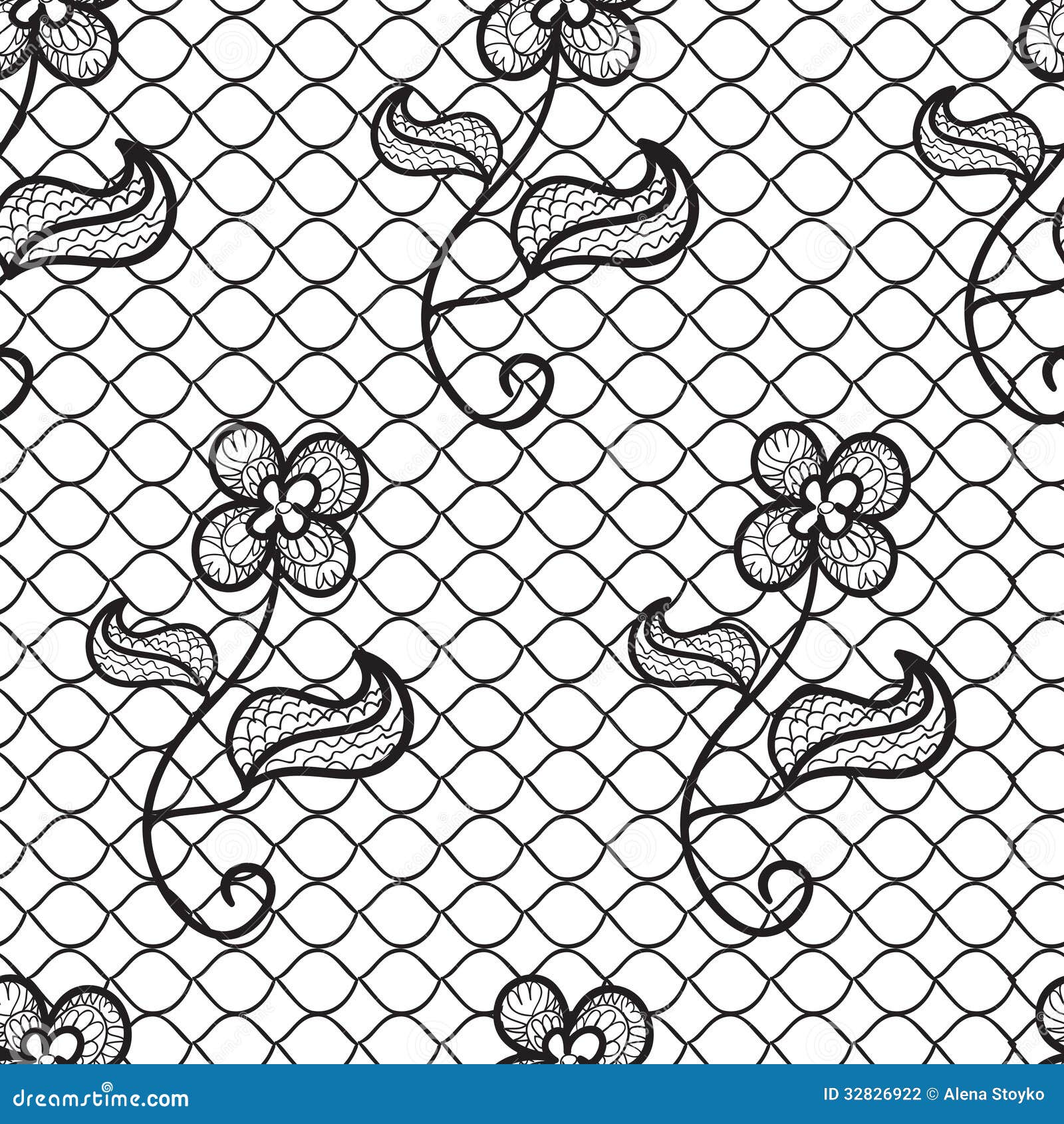 Seamless lace pattern stock vector. Illustration of decorative - 32826922