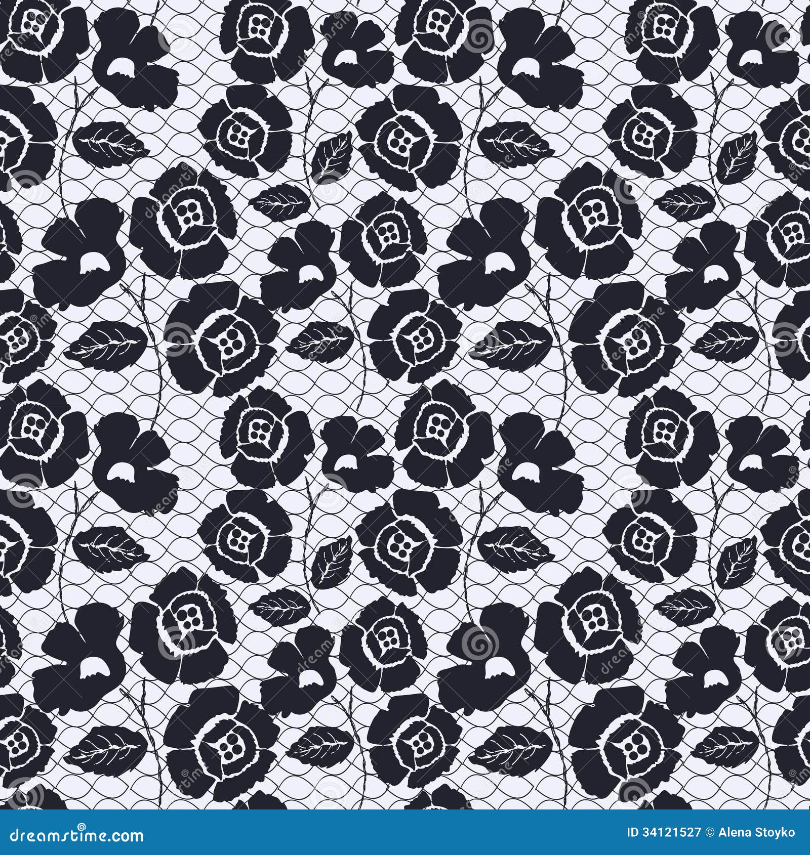 Seamless lace pattern stock vector. Illustration of flower - 34121527