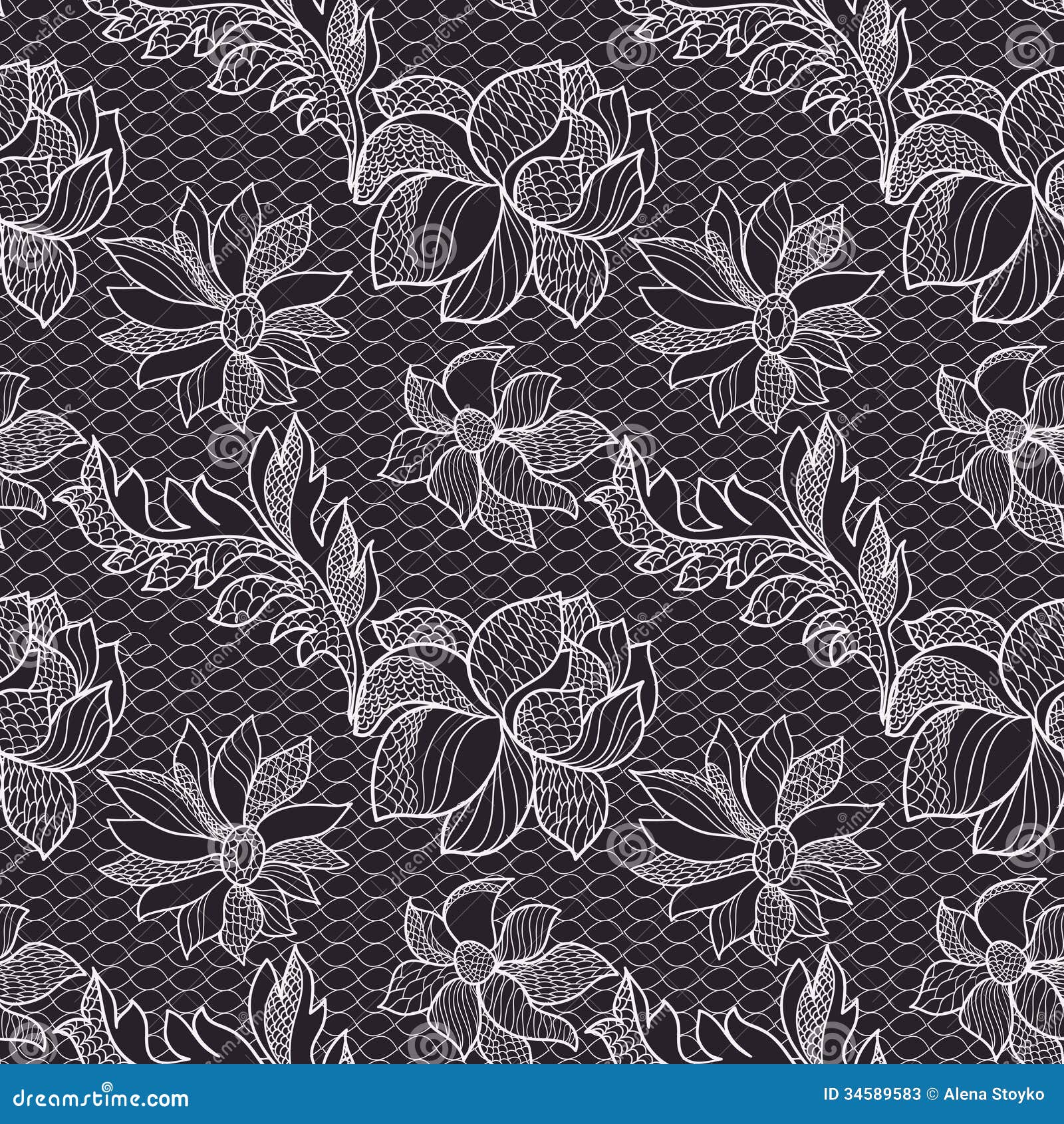 Seamless lace pattern stock vector. Illustration of background - 34589583