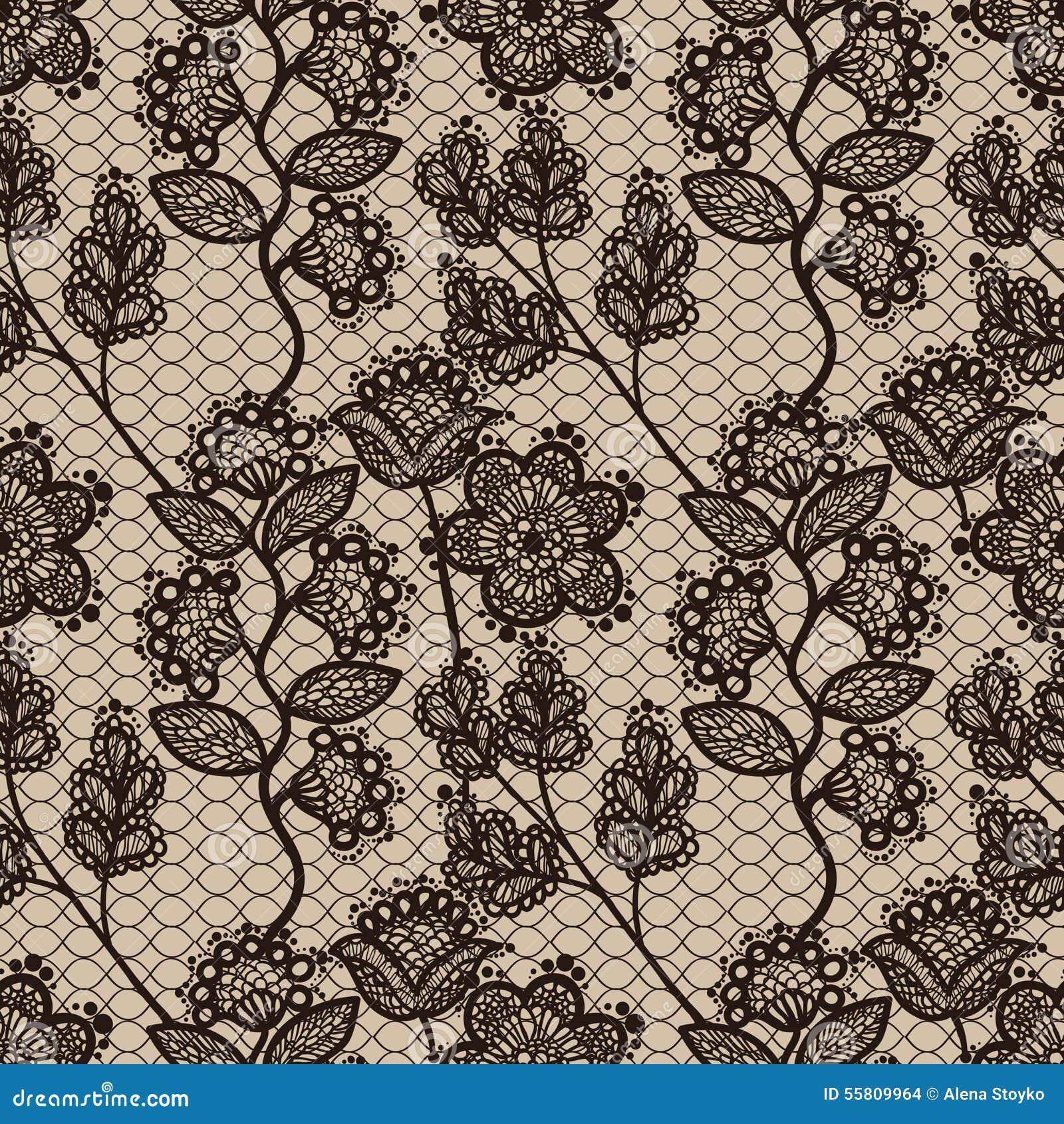 Seamless Lace Pattern Stock Vector Illustration Of Repeating 55809964