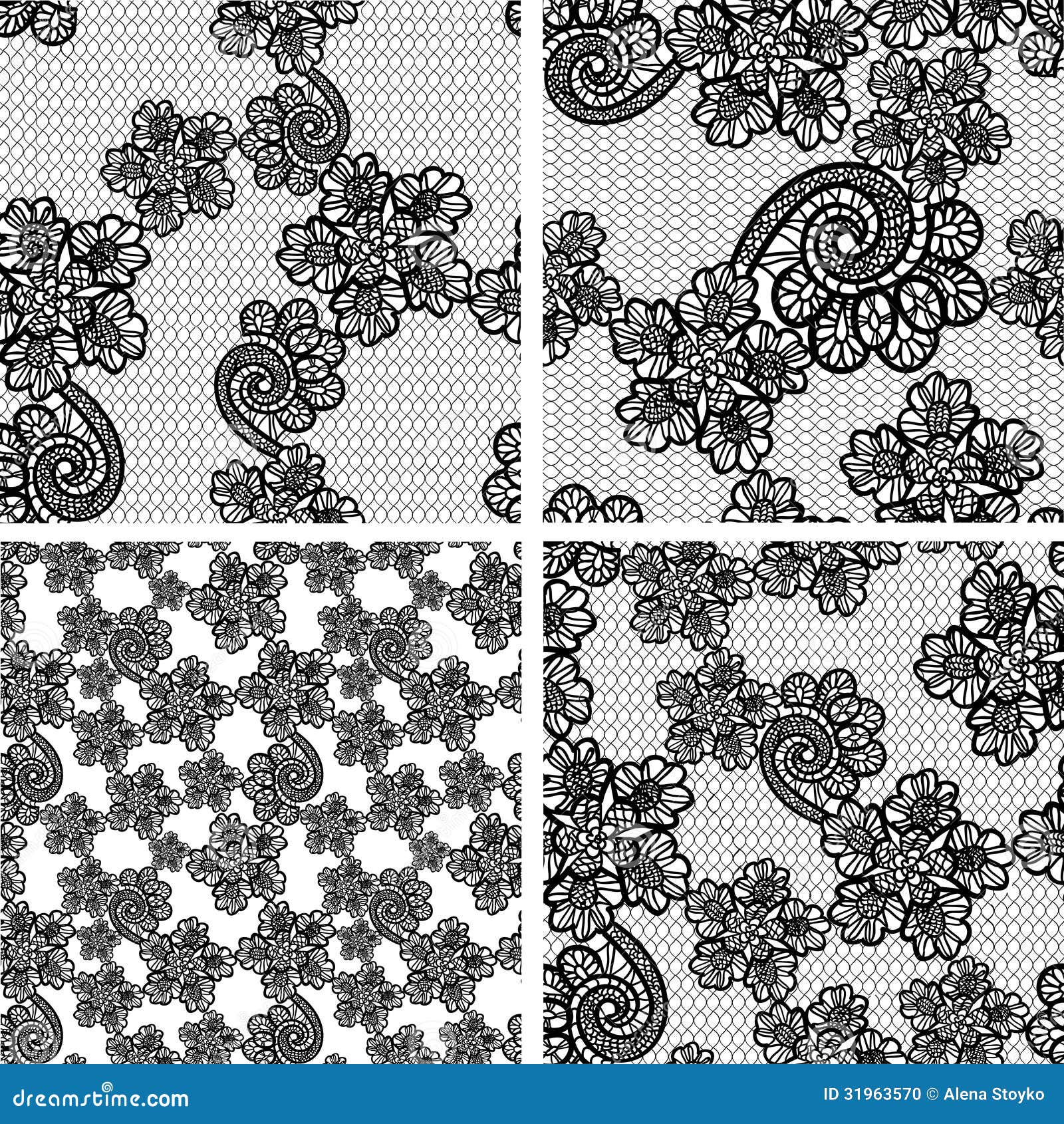 Seamless lace pattern stock vector. Illustration of lady - 31963570