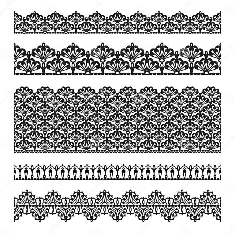 Seamless lace set stock vector. Illustration of guipure - 24312142