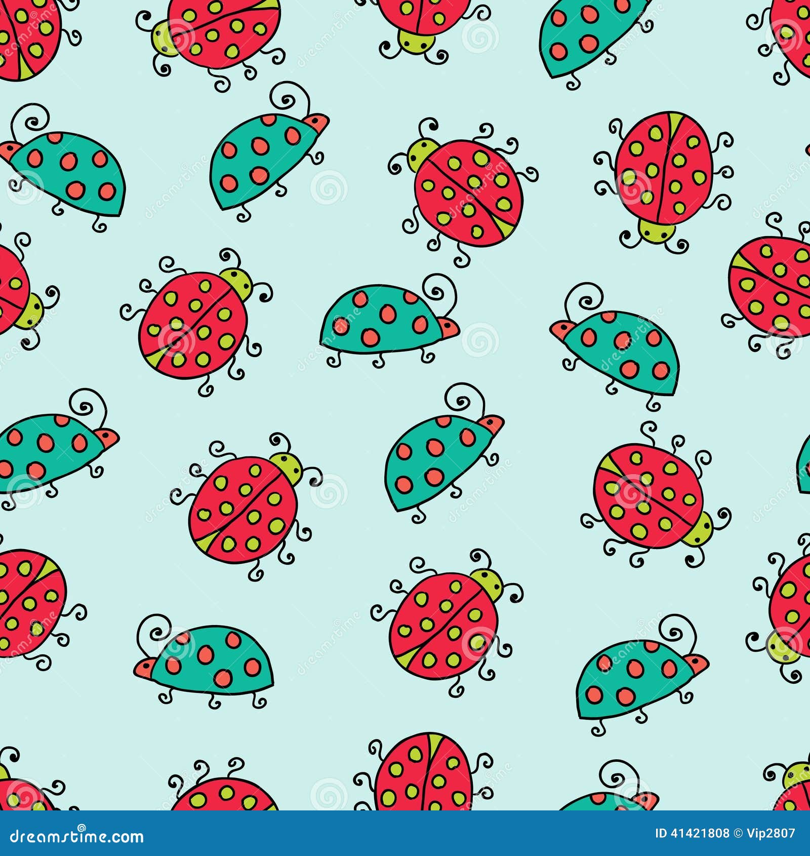 Seamless Lady Pattern Cartoon Vector | CartoonDealer.com #18013947