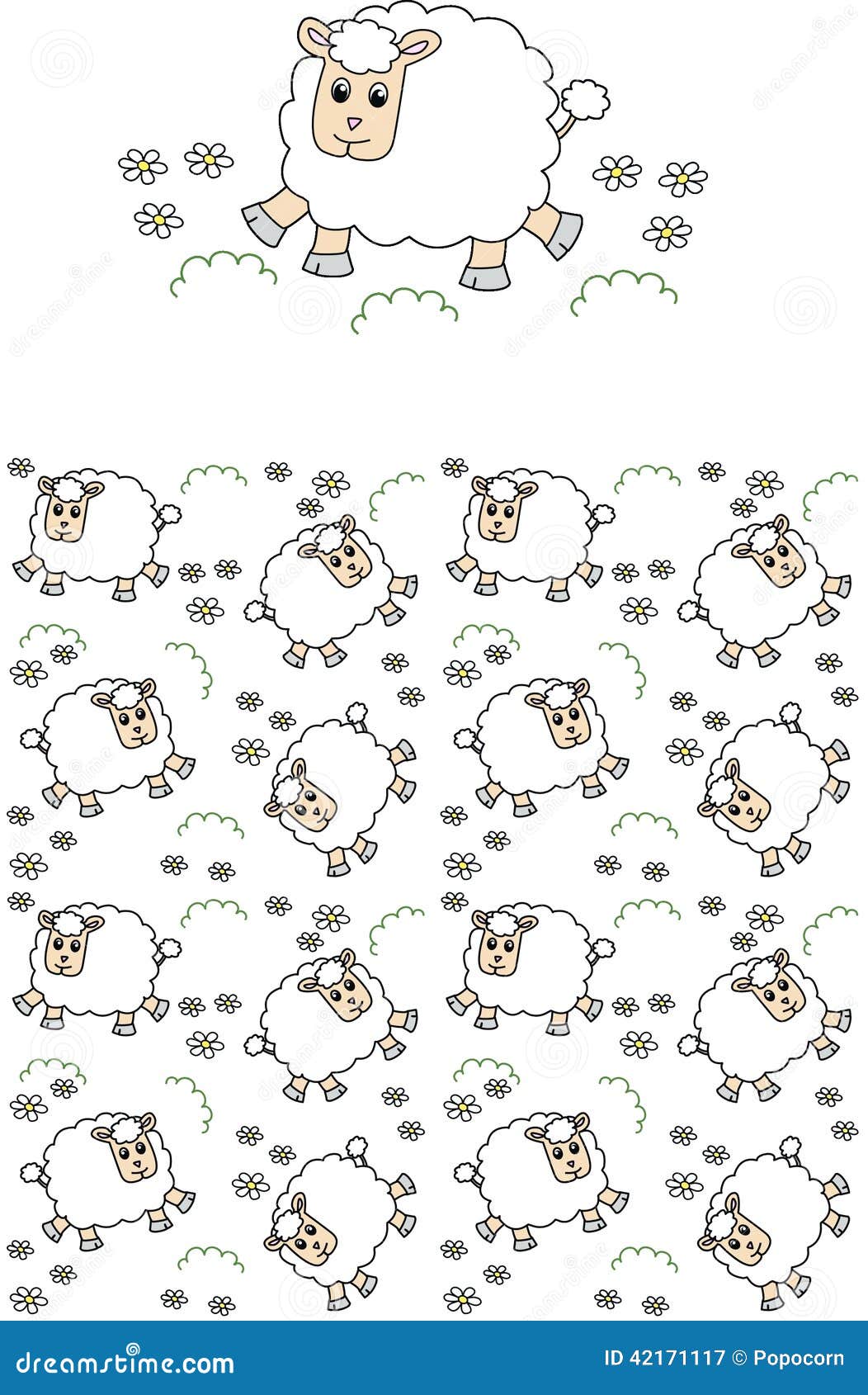 Seamless lamb pattern stock vector. Illustration of backgrounds - 42171117