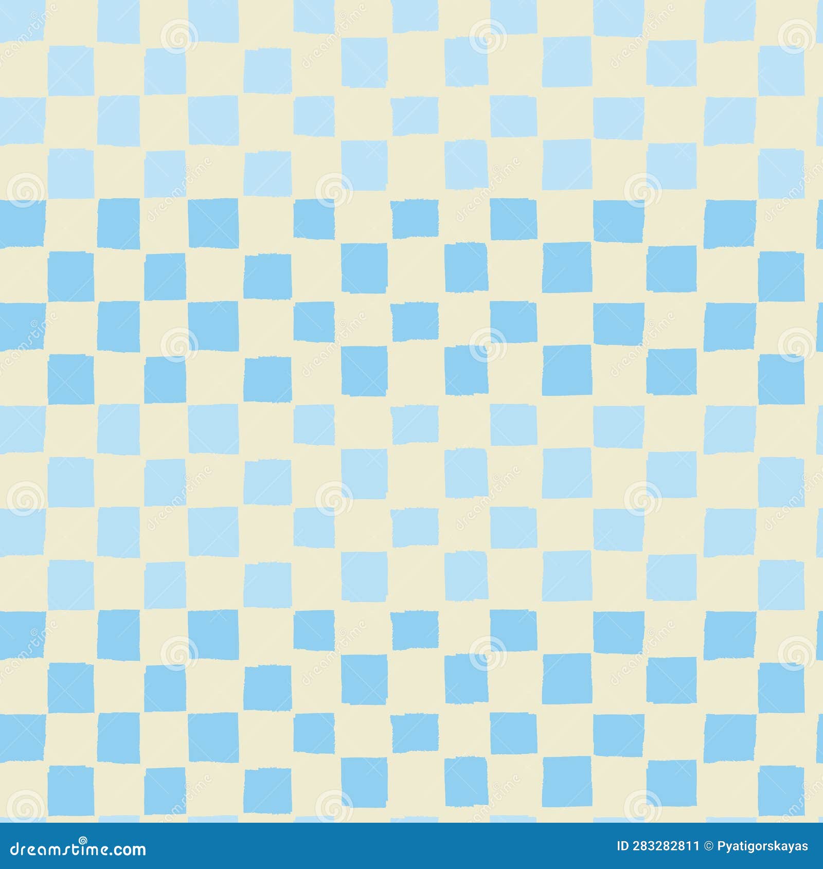 Seamless Plaid Pattern with Hand Drawn Checks in Futuristic Aesthetics ...