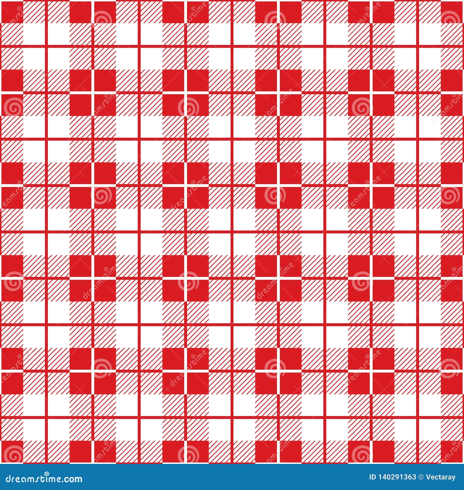 Seamless Large Red Check Pattern. Vintage Restaurant Check Tablecloth ...