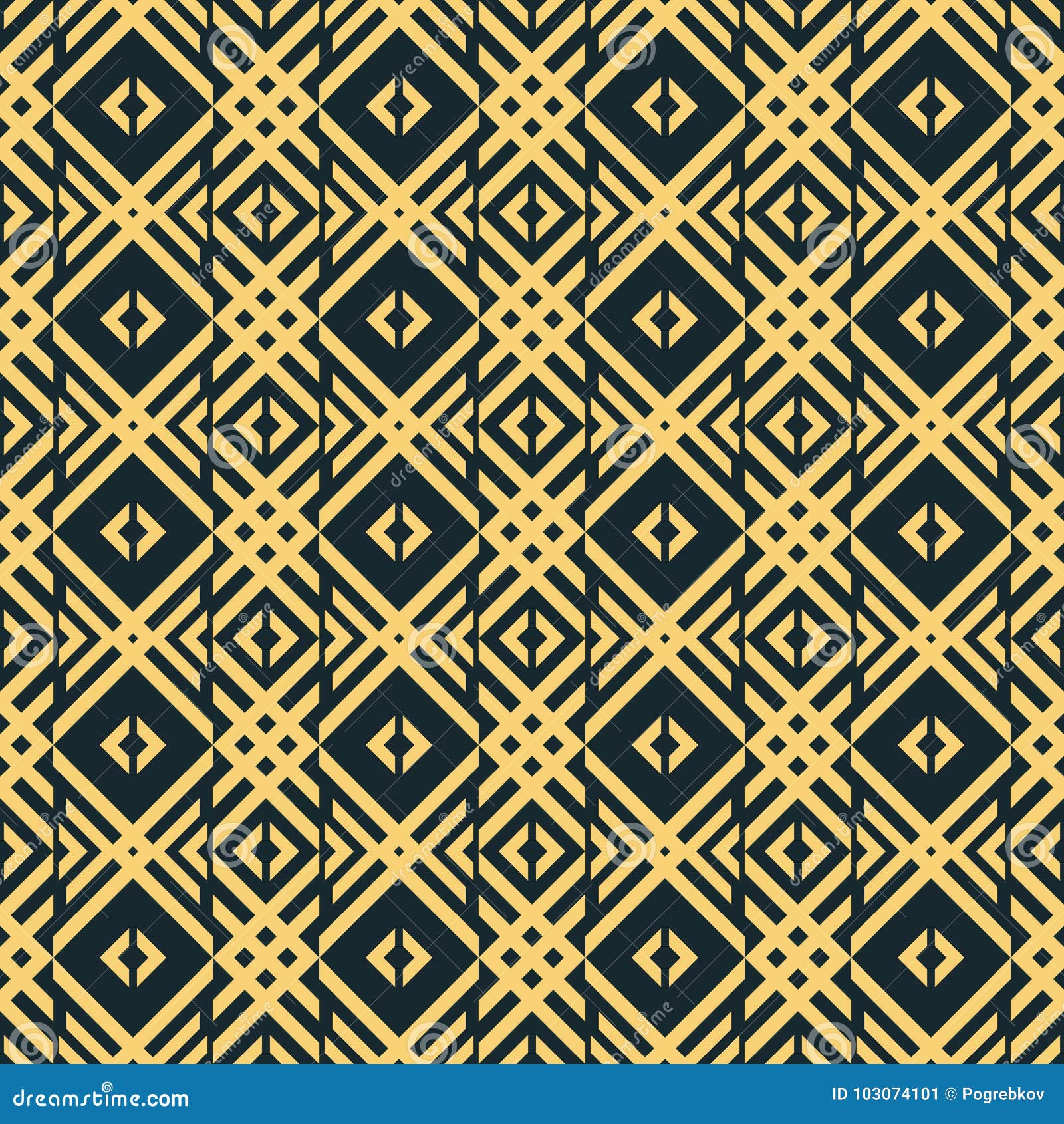 Seamless Lattice Pattern of V Shaped Elements and Squares Stock Vector ...