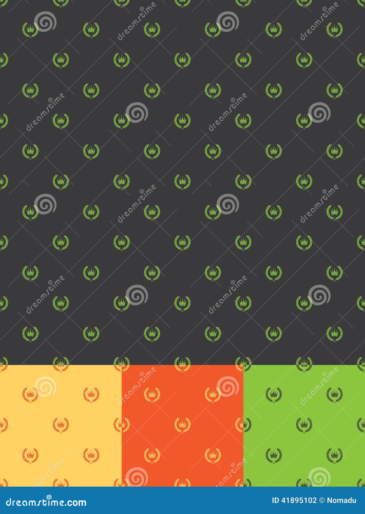 Seamless Laurel Pattern stock vector. Illustration of symbol - 41895102