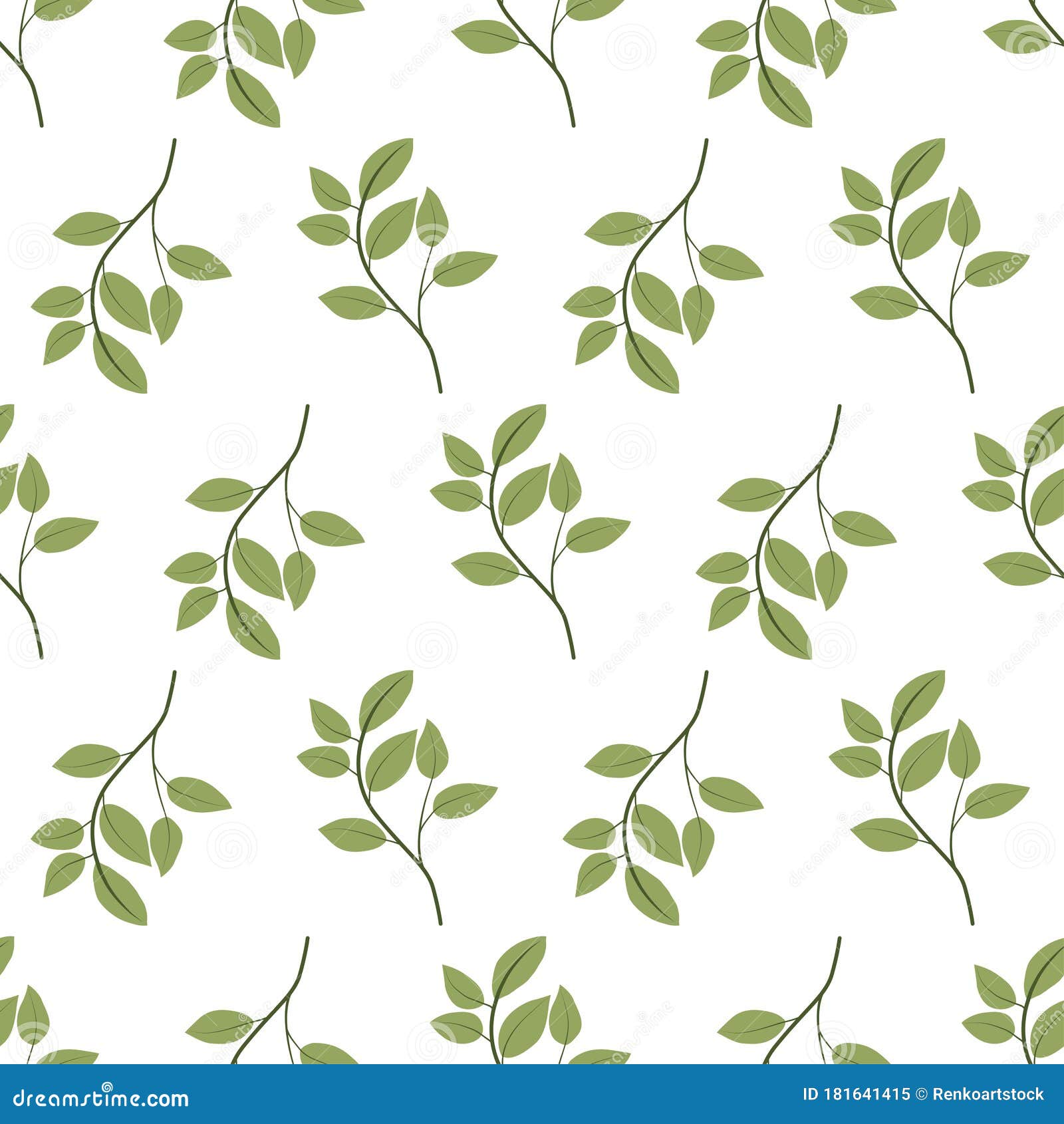 Seamless Leaf Branch Pattern for Print Design, Fabric, Wrapping Paper ...