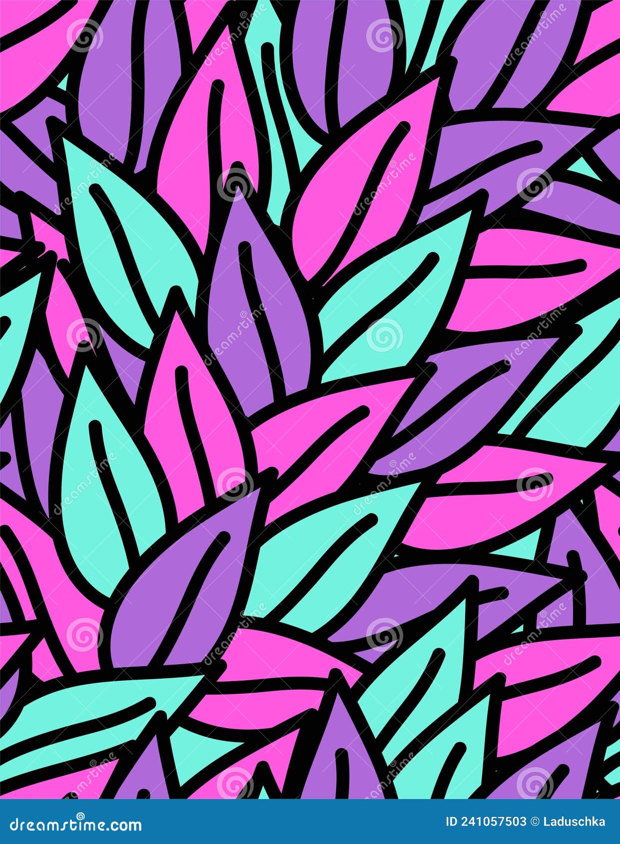 Seamless Leaf Decorative Pattern Stock Vector - Illustration of vector ...