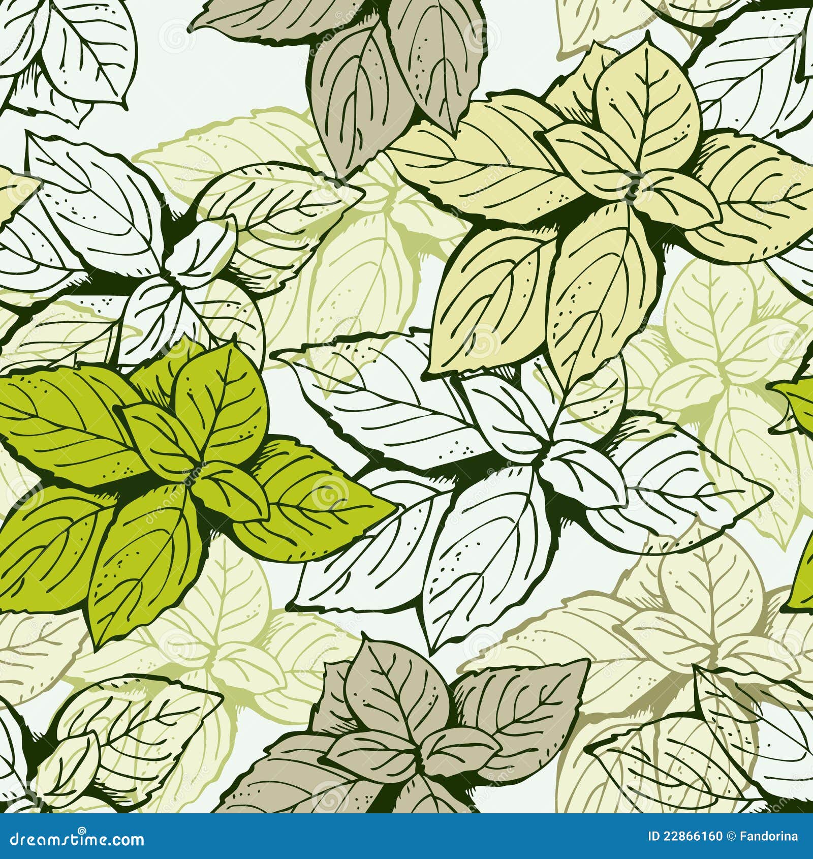 Seamless Leaf Floral Pattern Stock Illustration - Illustration of ...