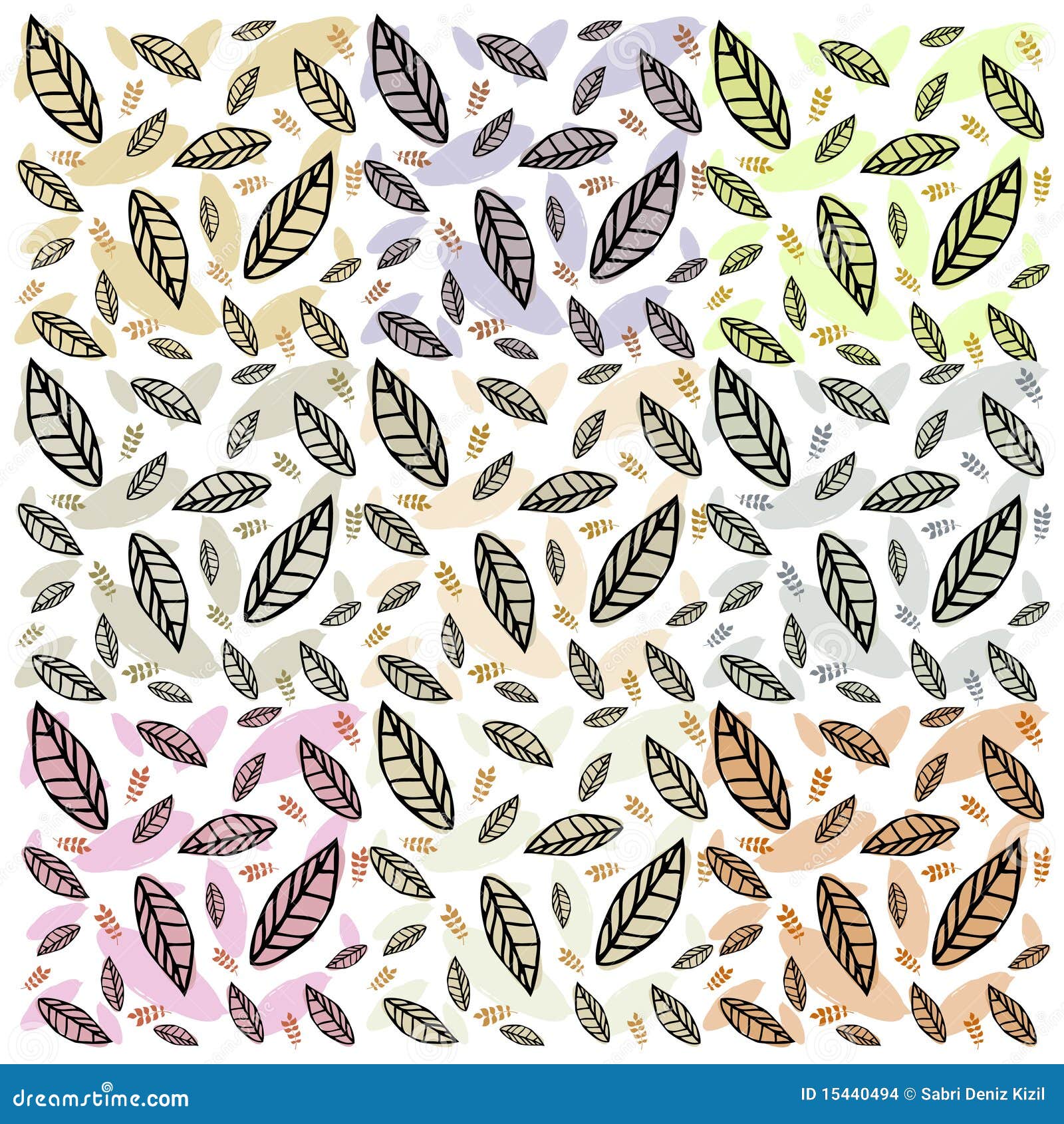 Seamless leaf pattern stock vector. Illustration of scroll - 15440494