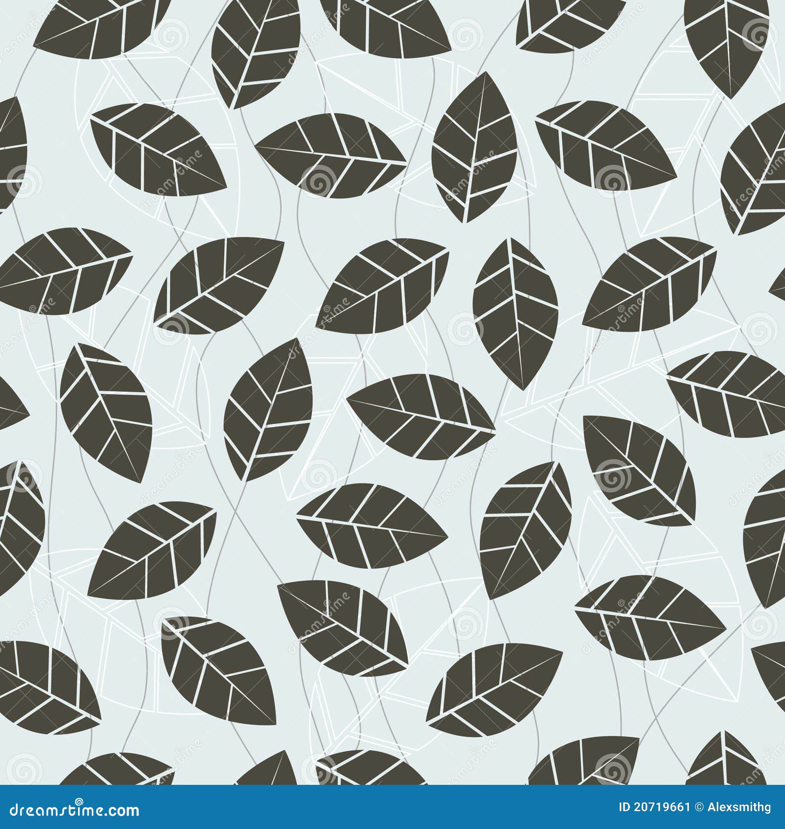 Seamless leaf pattern stock illustration. Illustration of swirl - 20719661