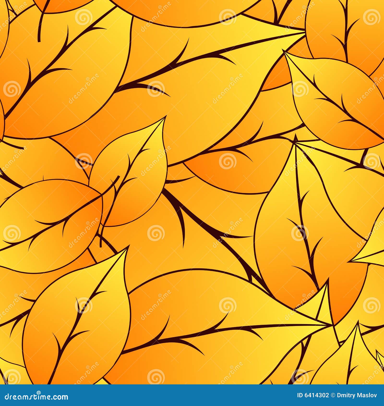 Seamless Leaf Pattern stock vector. Illustration of auburn - 6414302