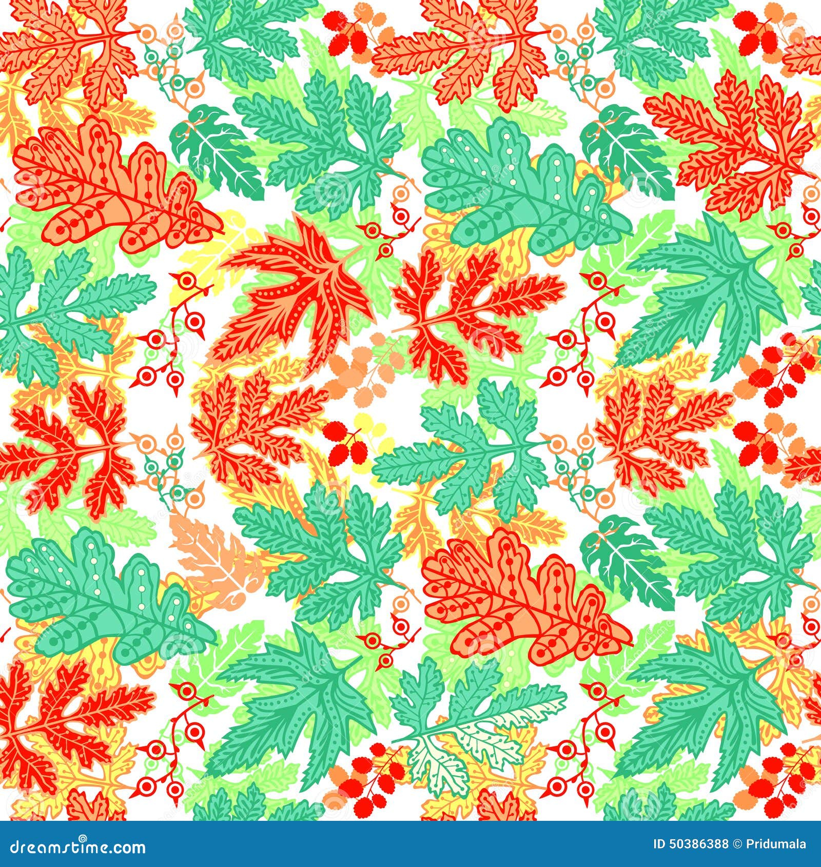 Seamless Leaf Pattern.Leaf Background. Autumn Seamless Pattern Stock ...