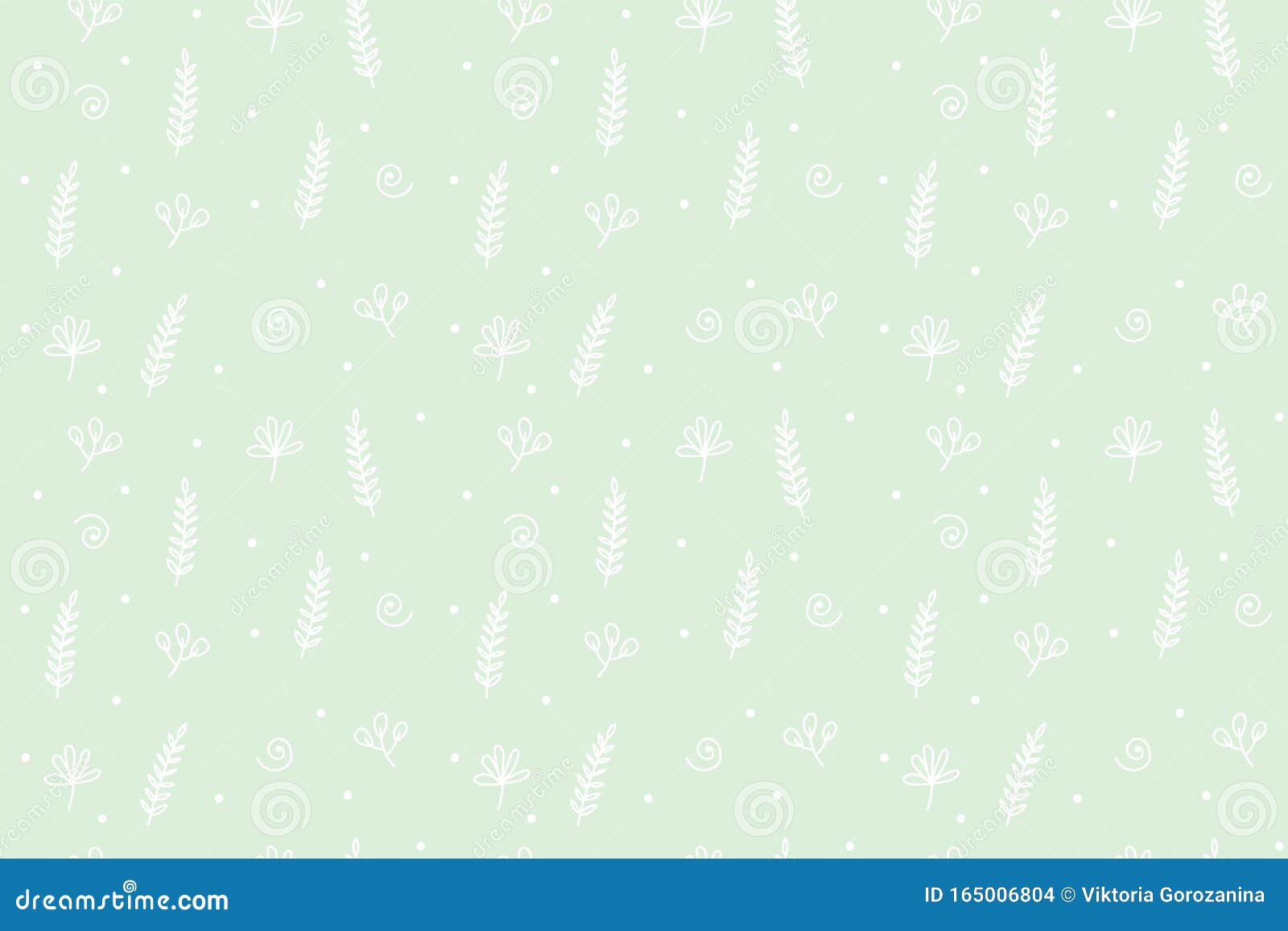 Seamless Leaf Pattern. Light Green Floral Background. Leaves and ...