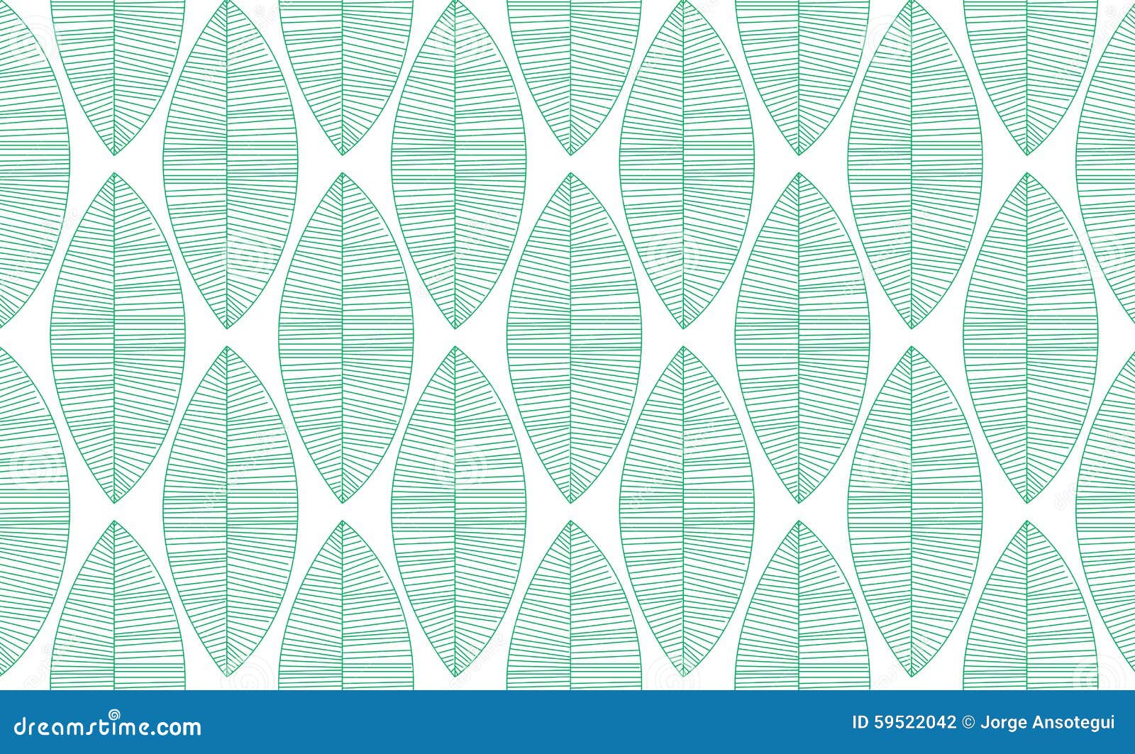 Seamless Leaf Pattern. Lines Style Leaves. Stock Vector - Illustration ...