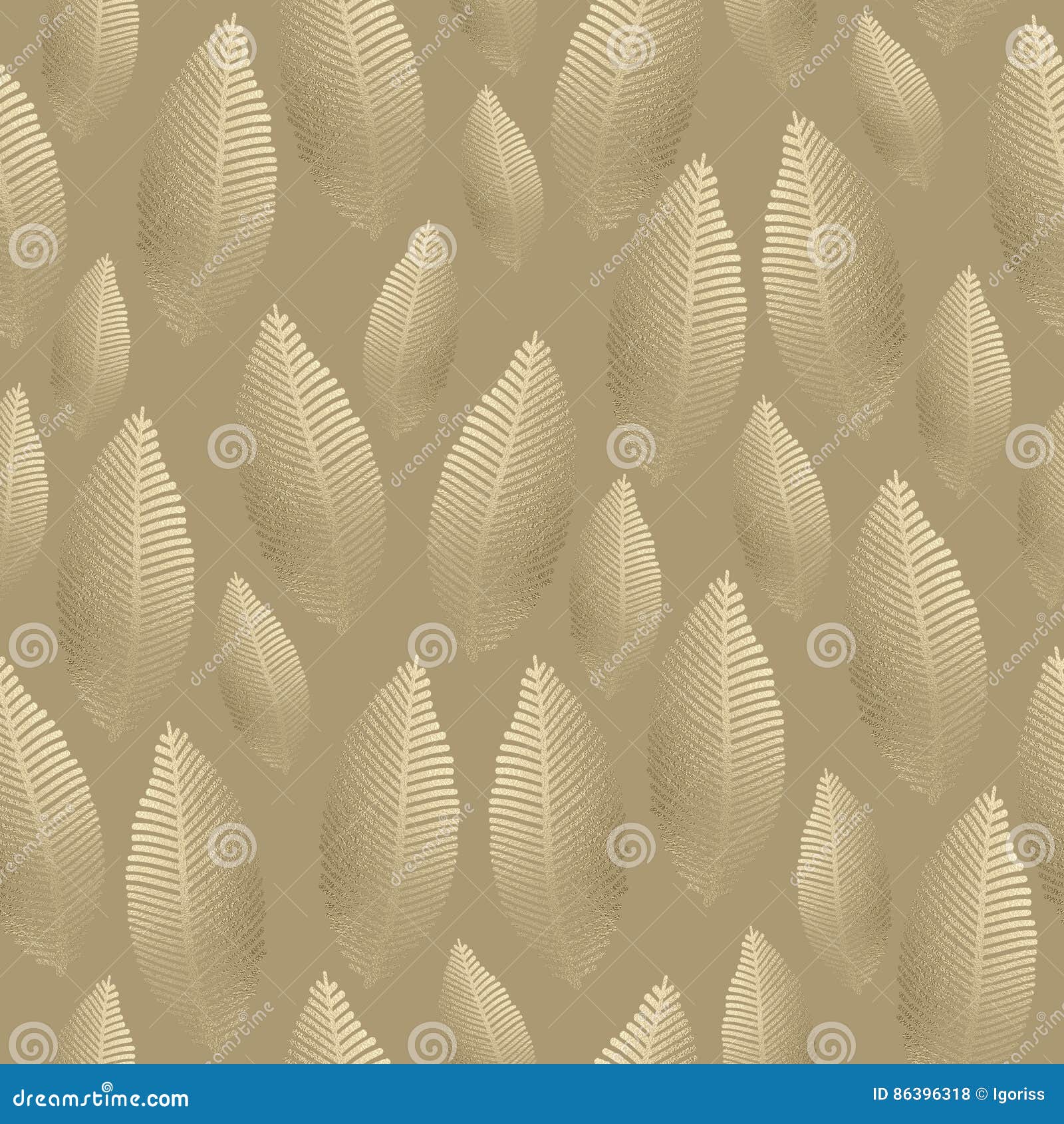 Seamless Leaf Pattern with Silver Platinum Foil Texture Stock ...