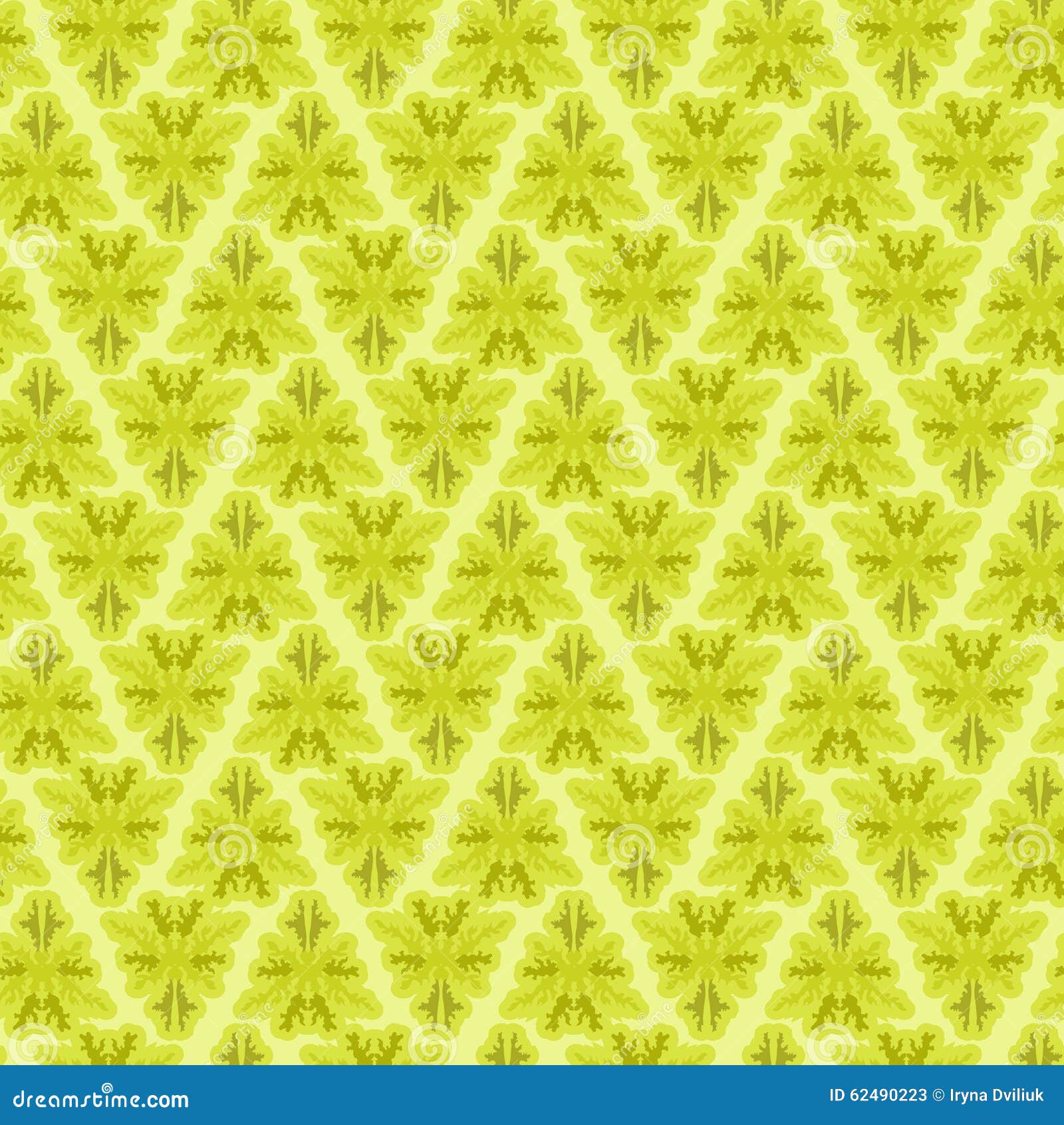 Seamless Leaf Pattern, Stylized Triangles Floral Shapes. Stock Vector ...