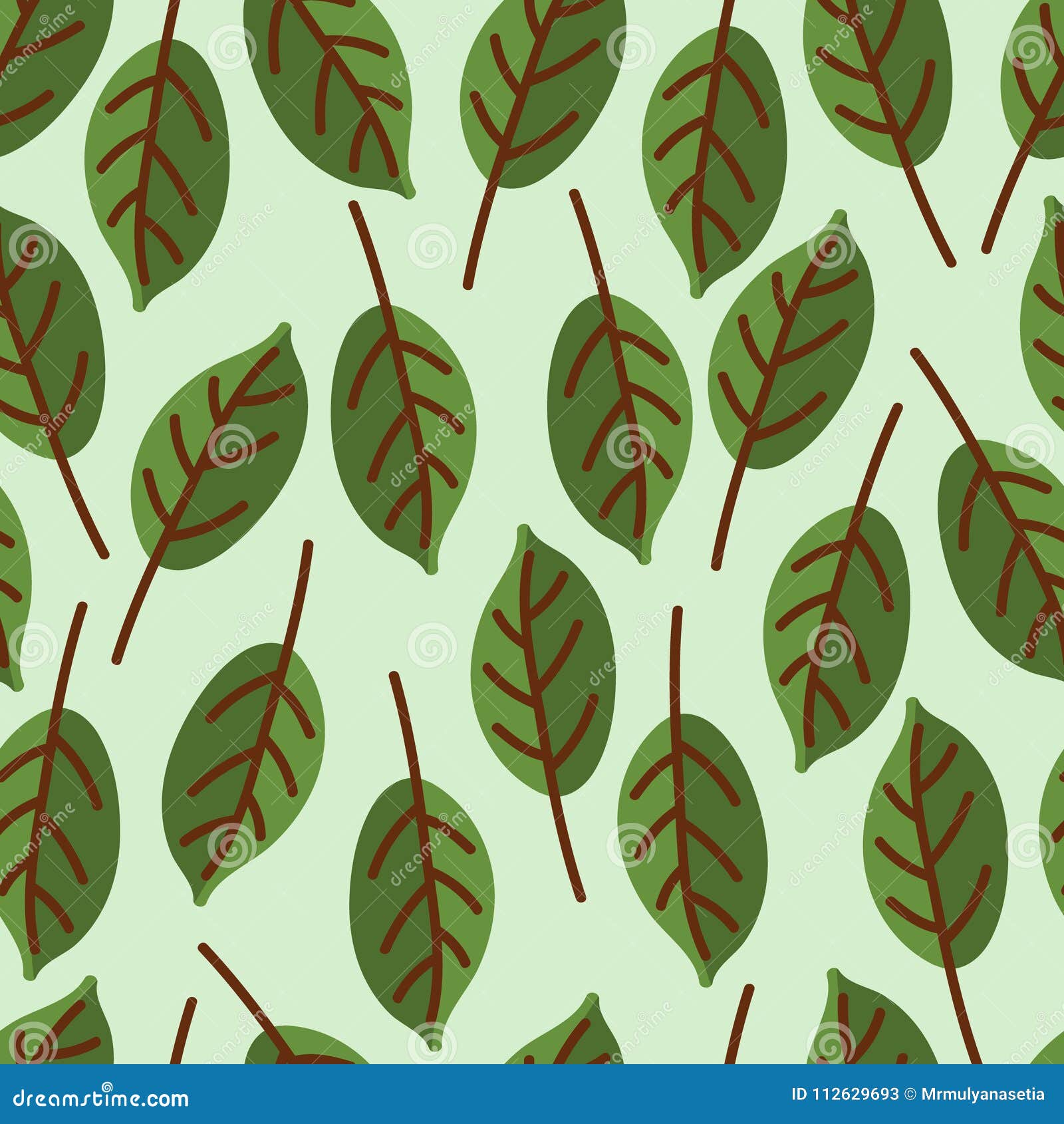 Seamless Leaf Pattern Vector, Cool and Colorful Stock Vector ...