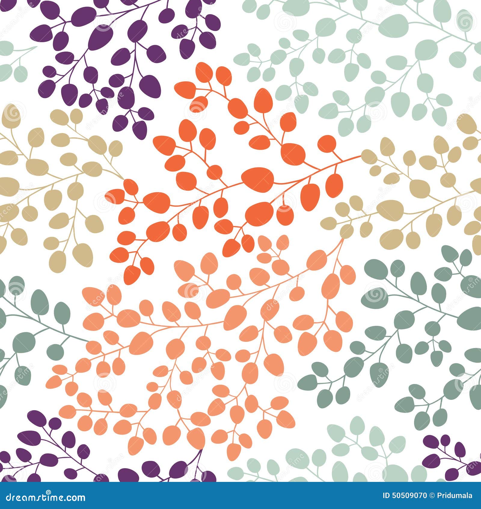 Seamless leaf pattern stock vector. Illustration of decor - 50509070