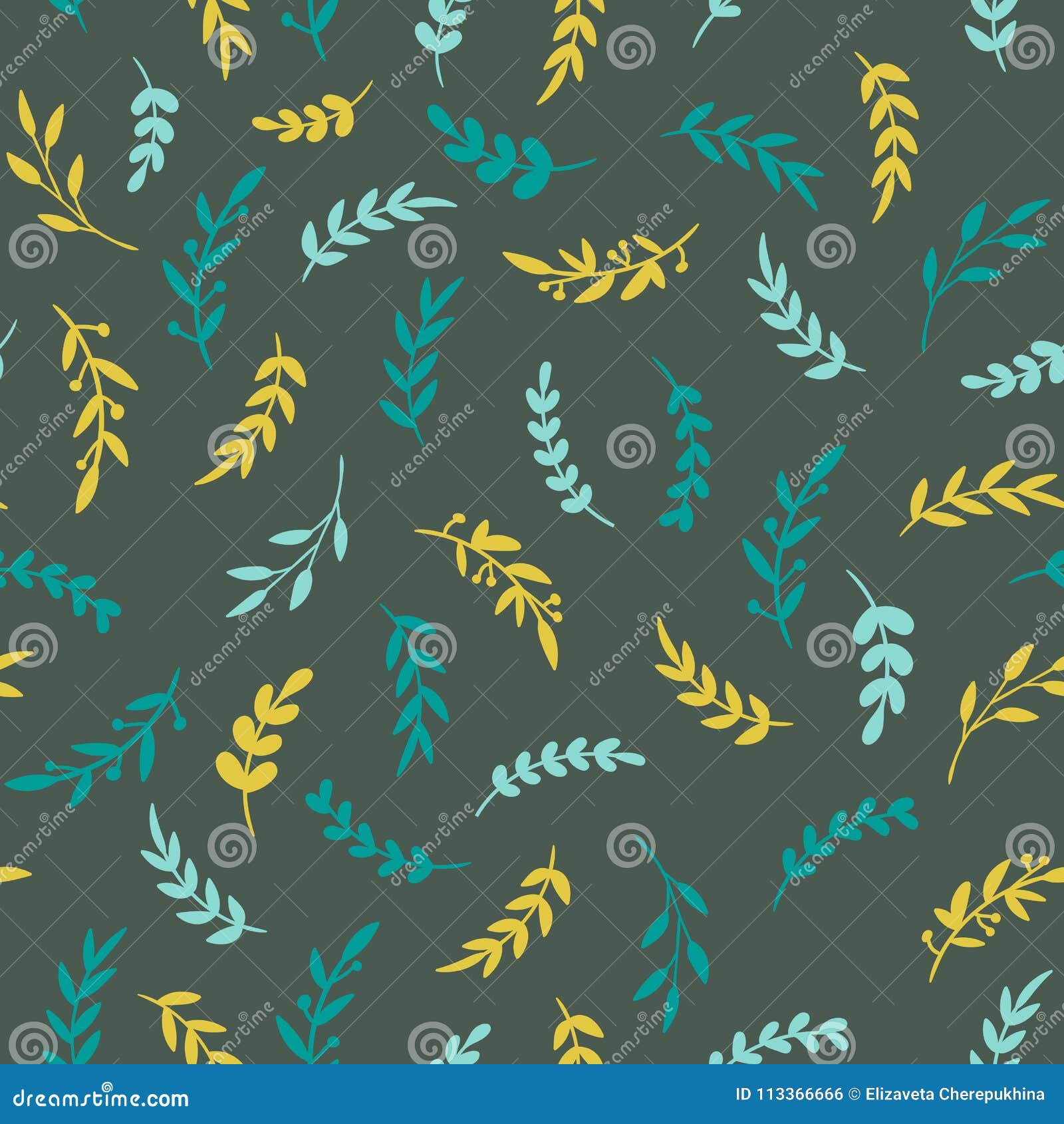 Seamless Leaf Pattern. Vectore Stylish Texture with Leaves. Floral ...