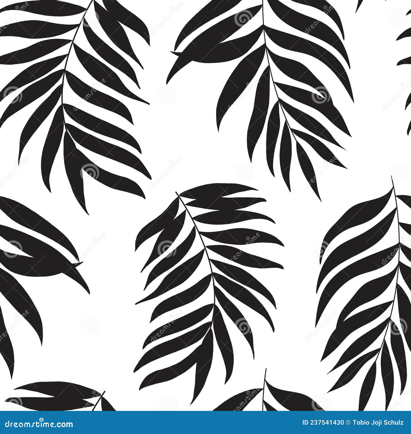 Seamless Leaf Silhouette Pattern Stock Vector - Illustration of colors ...