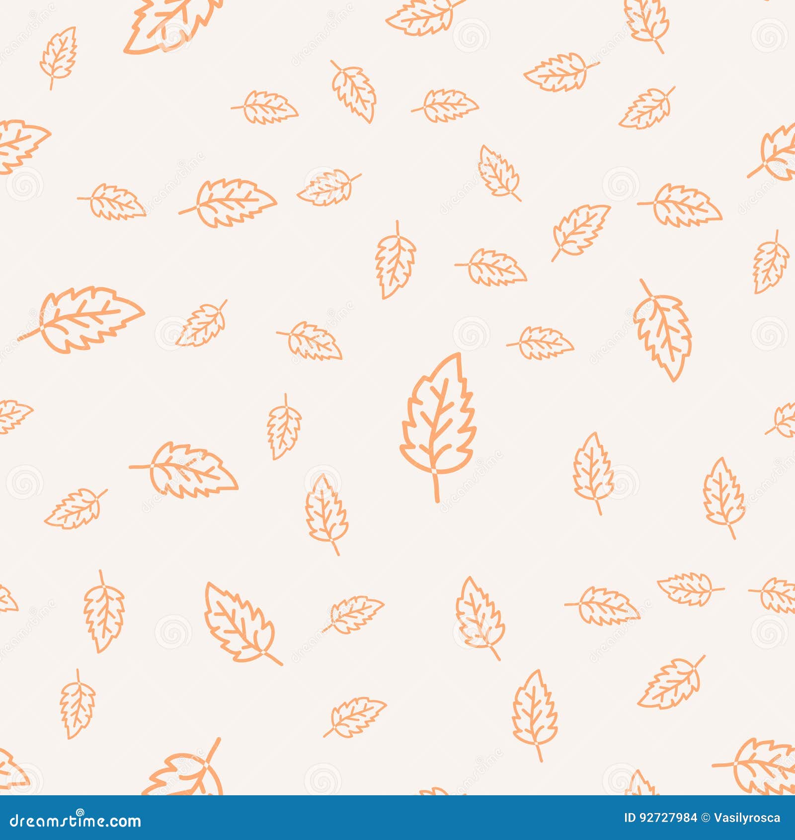 Seamless Leaves Pattern. Stylized Leaf Decirative Design Background ...