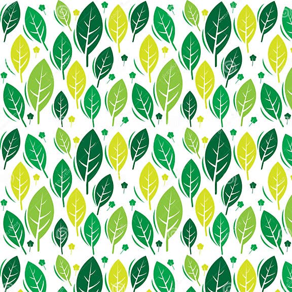 Seamless of Leaves Vector Pattern Background, Abstract Seamless Nature ...