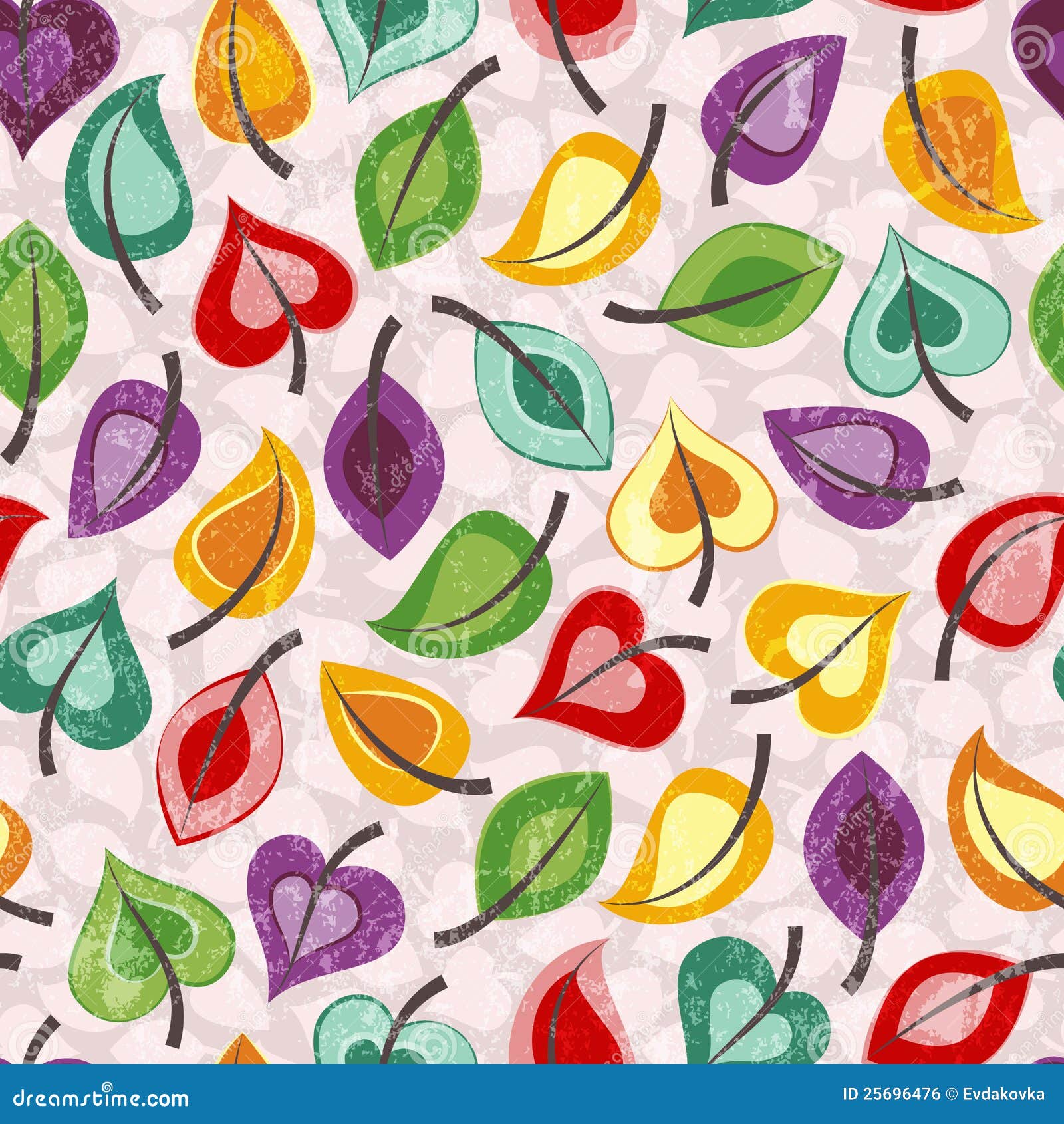 Seamless leaves wallpaper stock vector. Illustration of autumn - 25696476