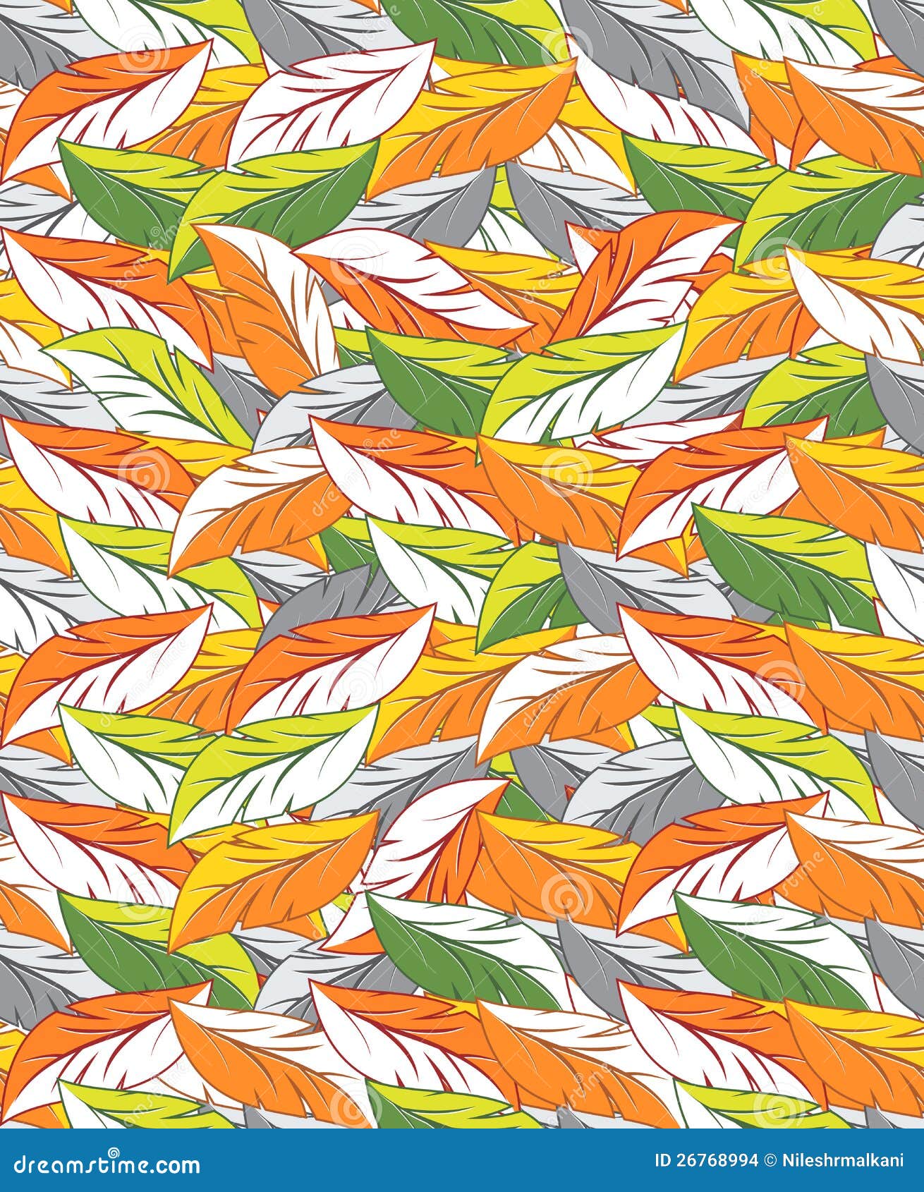 Seamless leaves wallpaper stock vector. Illustration of bunch - 26768994