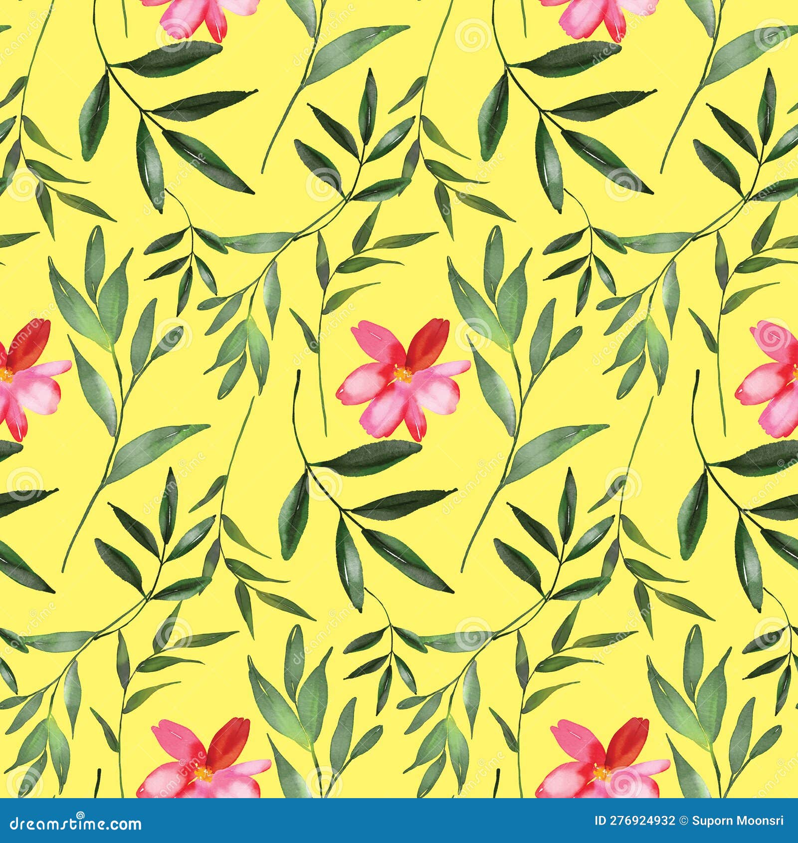 Seamless Leaves Wallpaper Pattern on Textures Background Stock ...