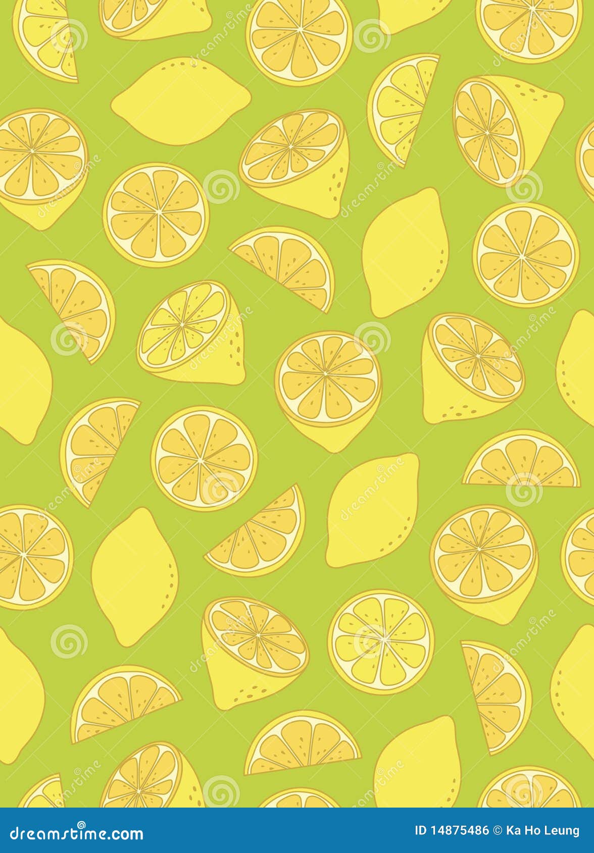 Seamless Lemon Pattern stock vector. Illustration of wrap - 14875486