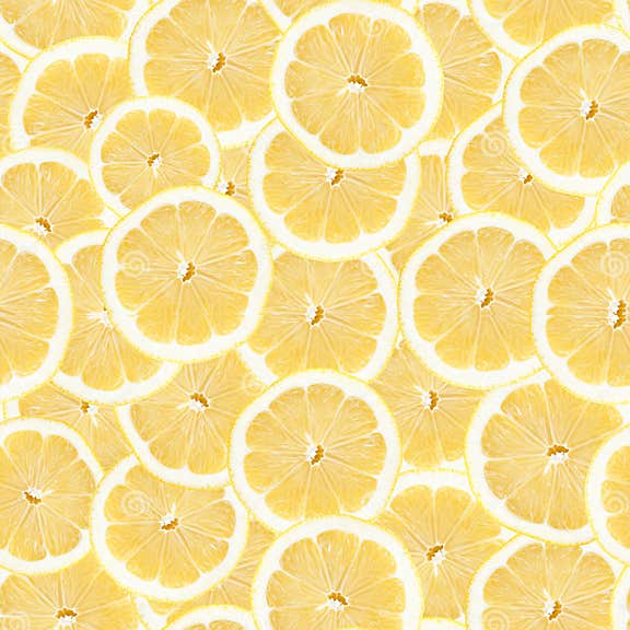 Seamless Lemon Slice Pattern Stock Image - Image of background, fresh ...