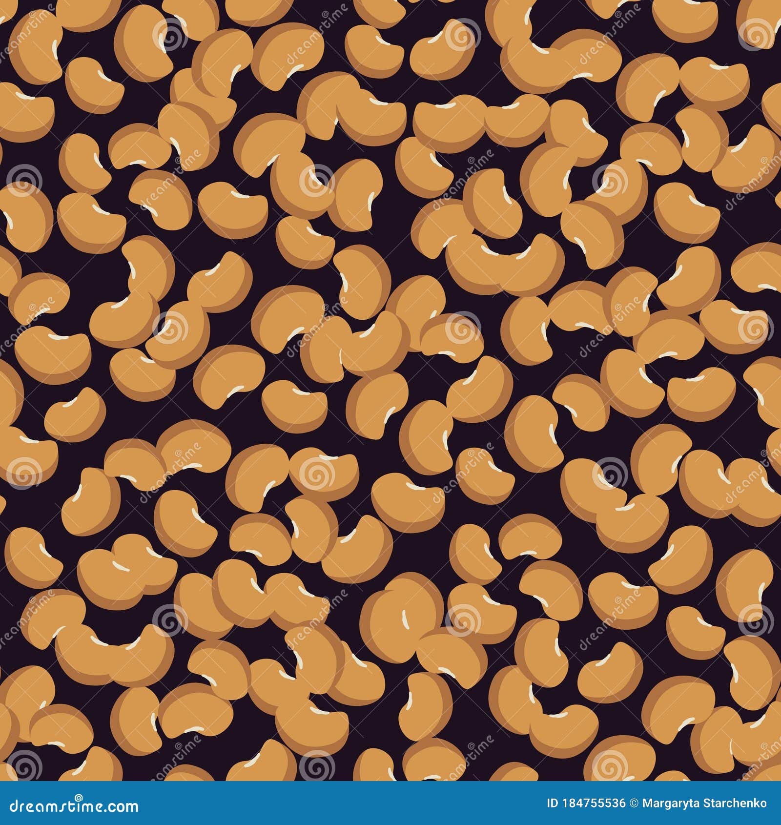 Red Lentils Vector Cartoon Seamless Pattern For Template Farmer Market ...