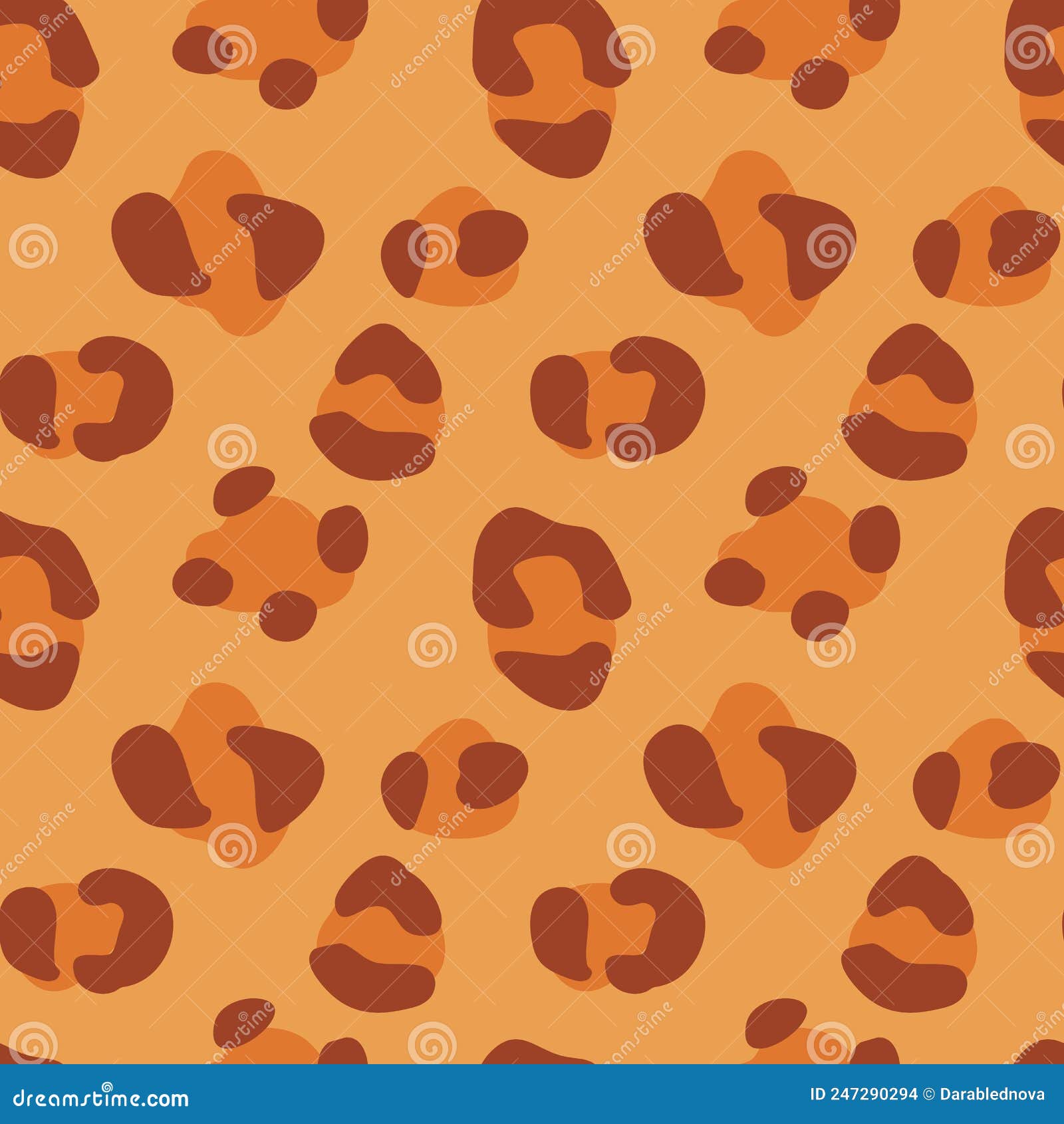 Seamless Leopard Fur Pattern Texture. Stock Vector - Illustration of ...