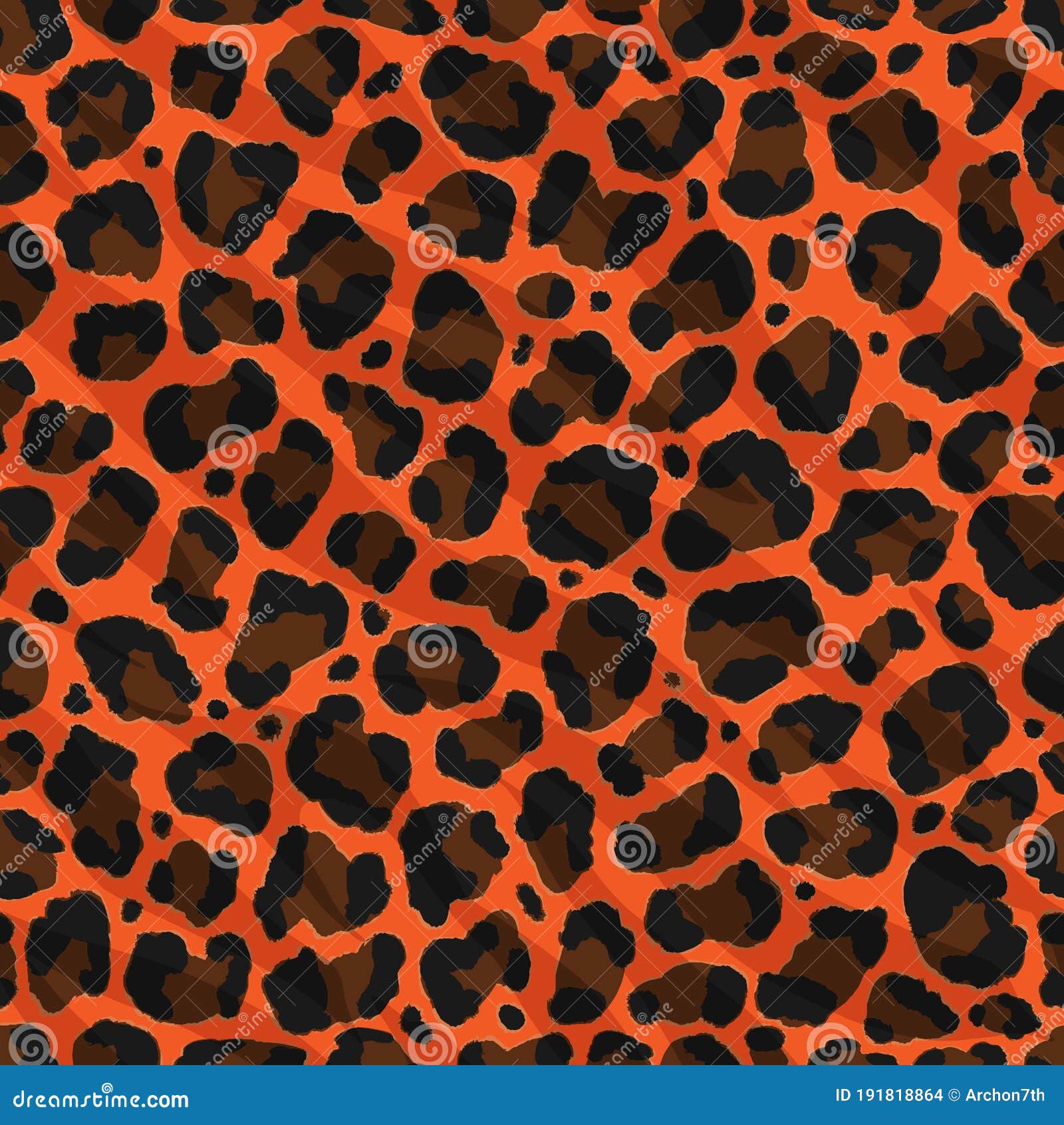 Ocelot Pattern Design - Funny Drawing Seamless Leopard Pattern. Vector ...