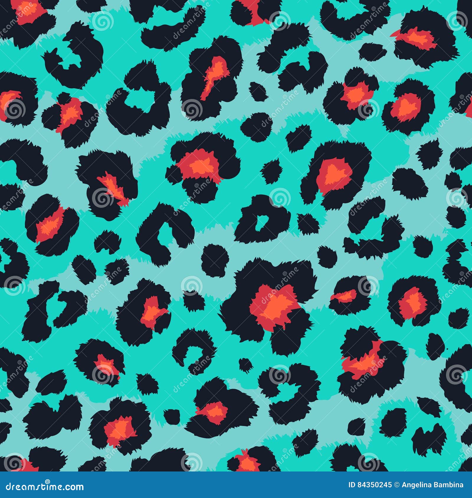 Seamless leopard pattern. stock vector. Illustration of floated - 84350245