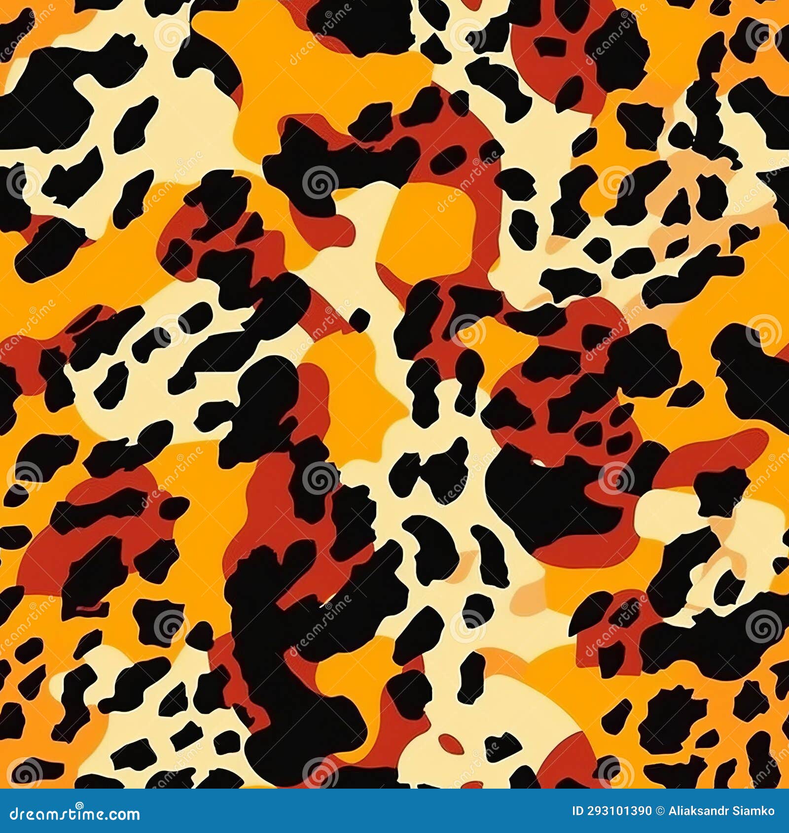 Seamless Leopard Skin Pattern Stock Photo - Image of repeat, cheetah ...