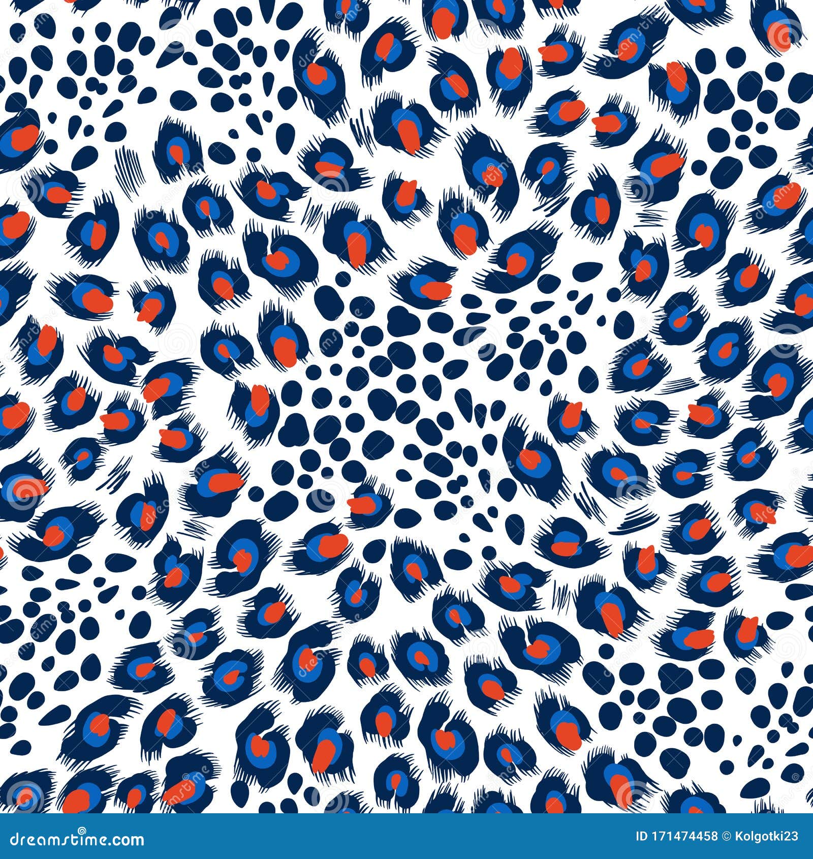 Seamless Leopard Skin Pattern. Vector. Stock Vector - Illustration of ...