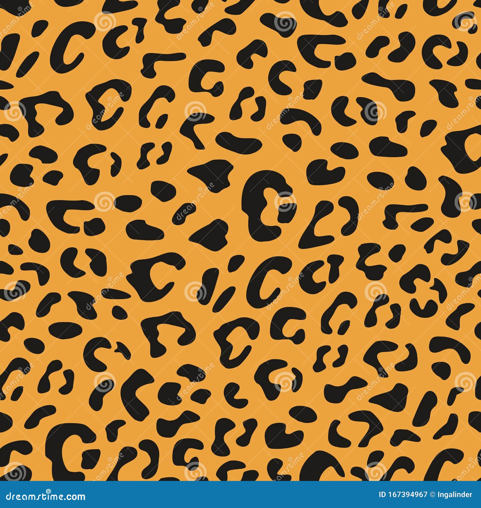 Seamless Leopard Vector Pattern Design, Animal Brown Tile Print ...