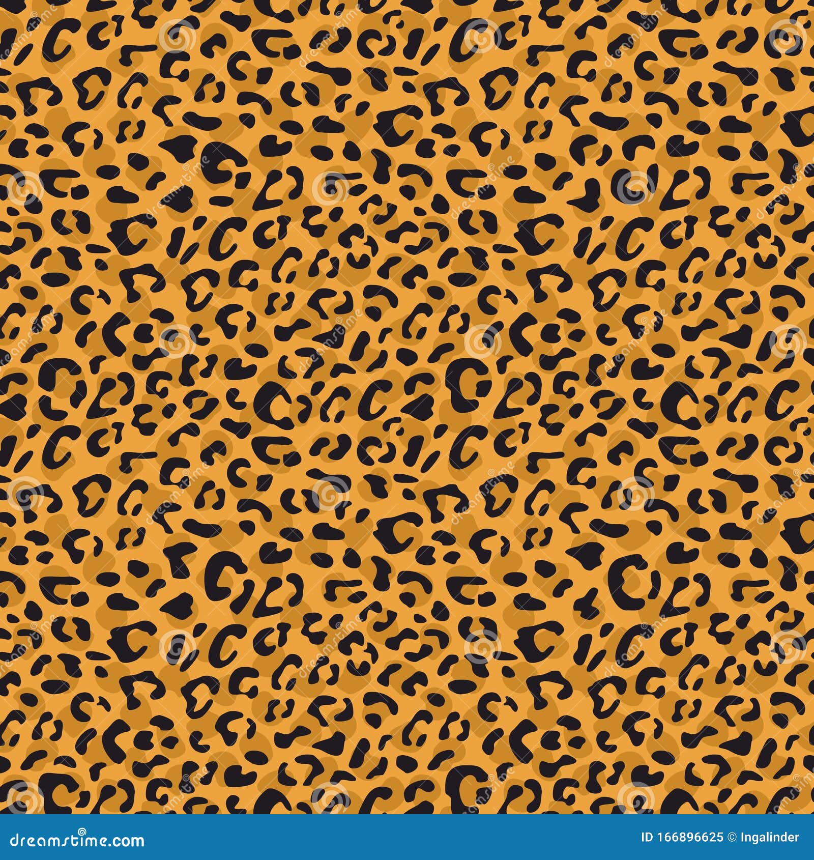 Seamless Leopard Vector Pattern Design, Animal Brown Tile Print ...