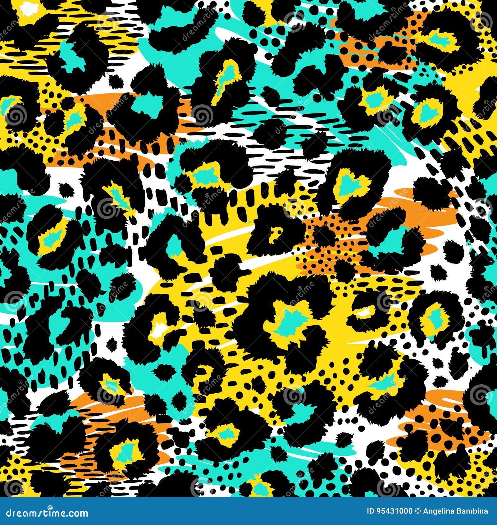 Seamless Leopard Wild Pattern. Stock Vector - Illustration of model ...