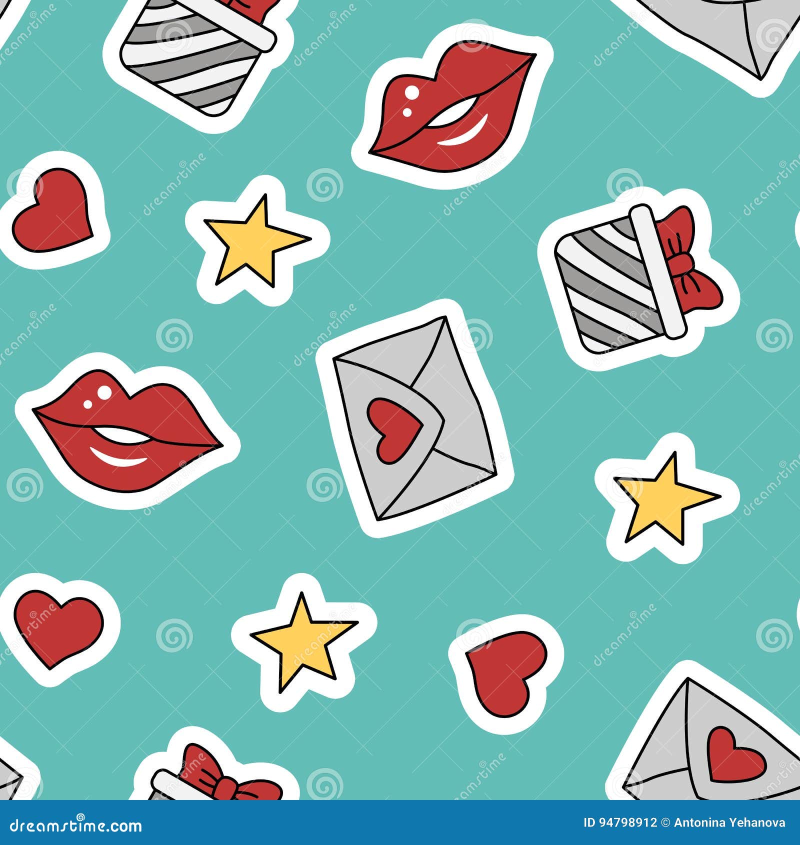 Seamless Letter Pattern Cartoon Vector | CartoonDealer.com #73135923